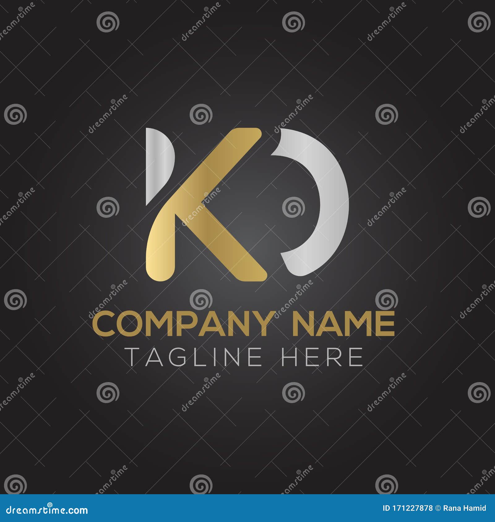 Initial ALphabet KD Logo Design Vector Template. Abstract Letter KD ...