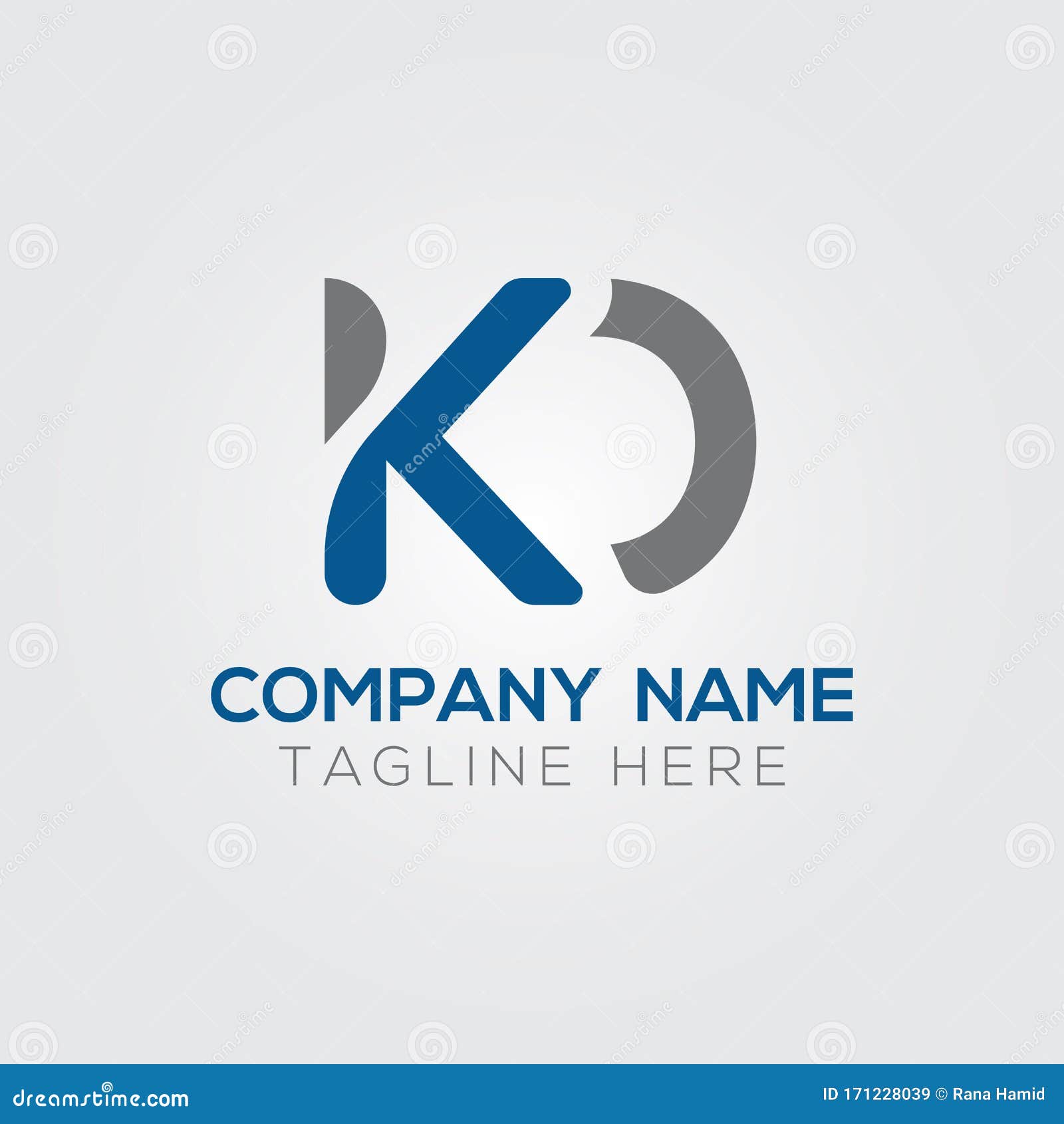 Initial ALphabet KD Logo Design Vector Template. Abstract Letter KD ...