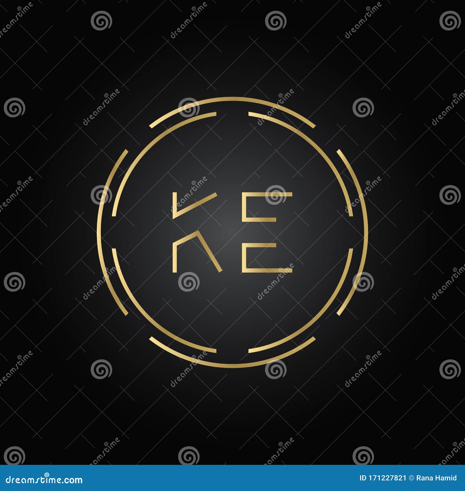 Initial ALphabet KE Logo Design Vector Template. Abstract Letter KE ...