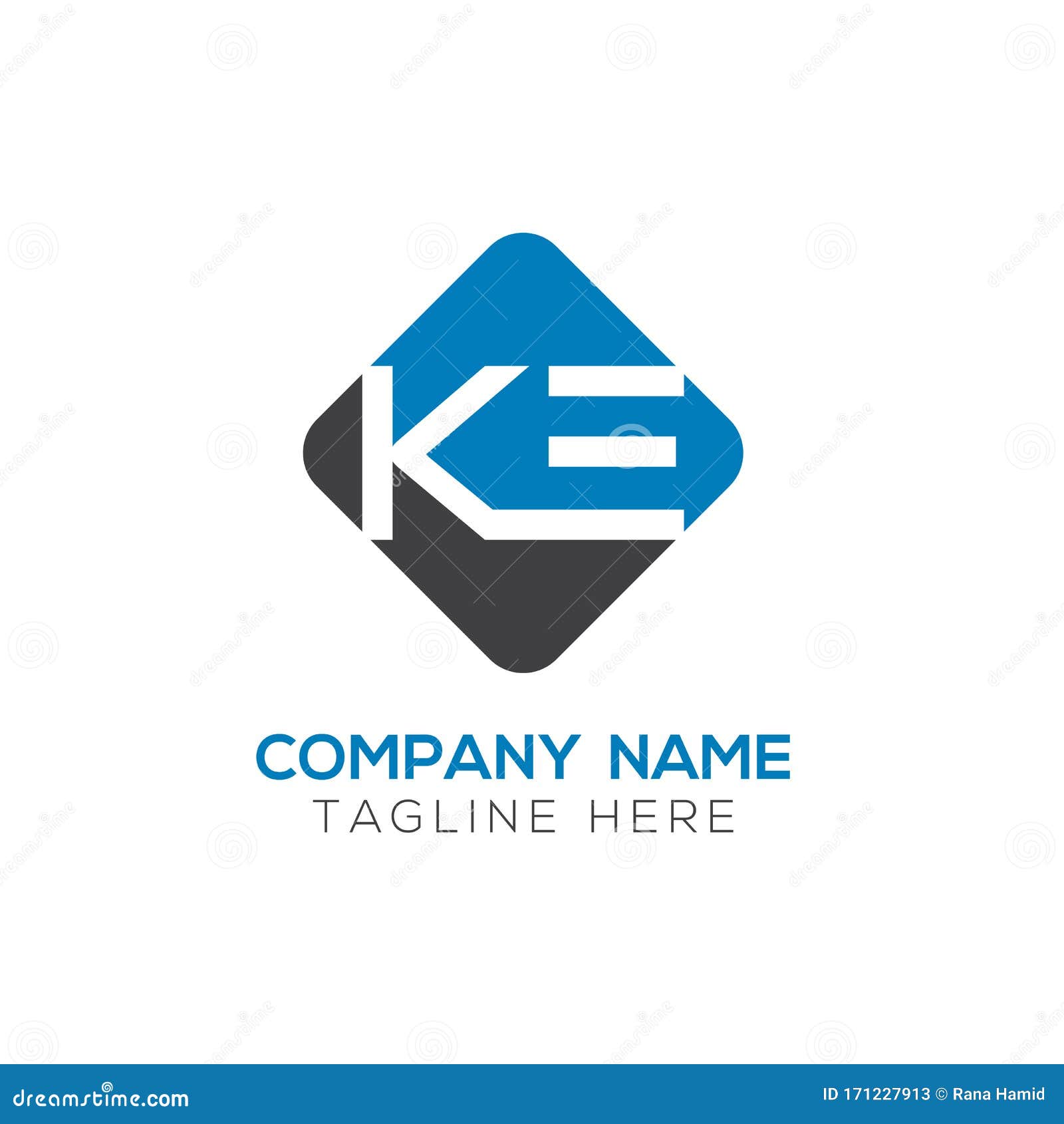 Initial ALphabet KE Logo Design Vector Template. Abstract Letter KE ...