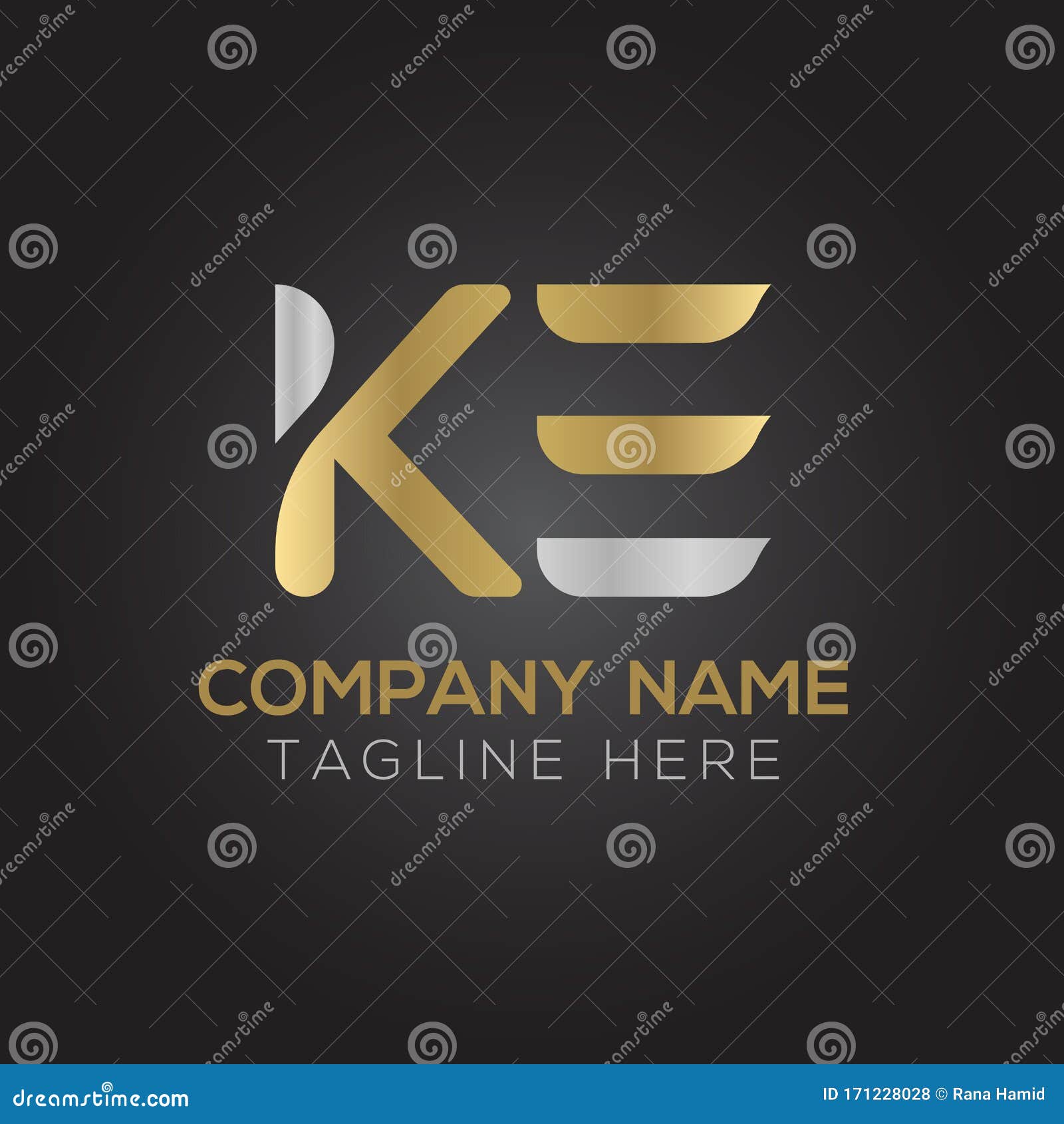 Initial ALphabet KE Logo Design Vector Template. Abstract Letter KE ...
