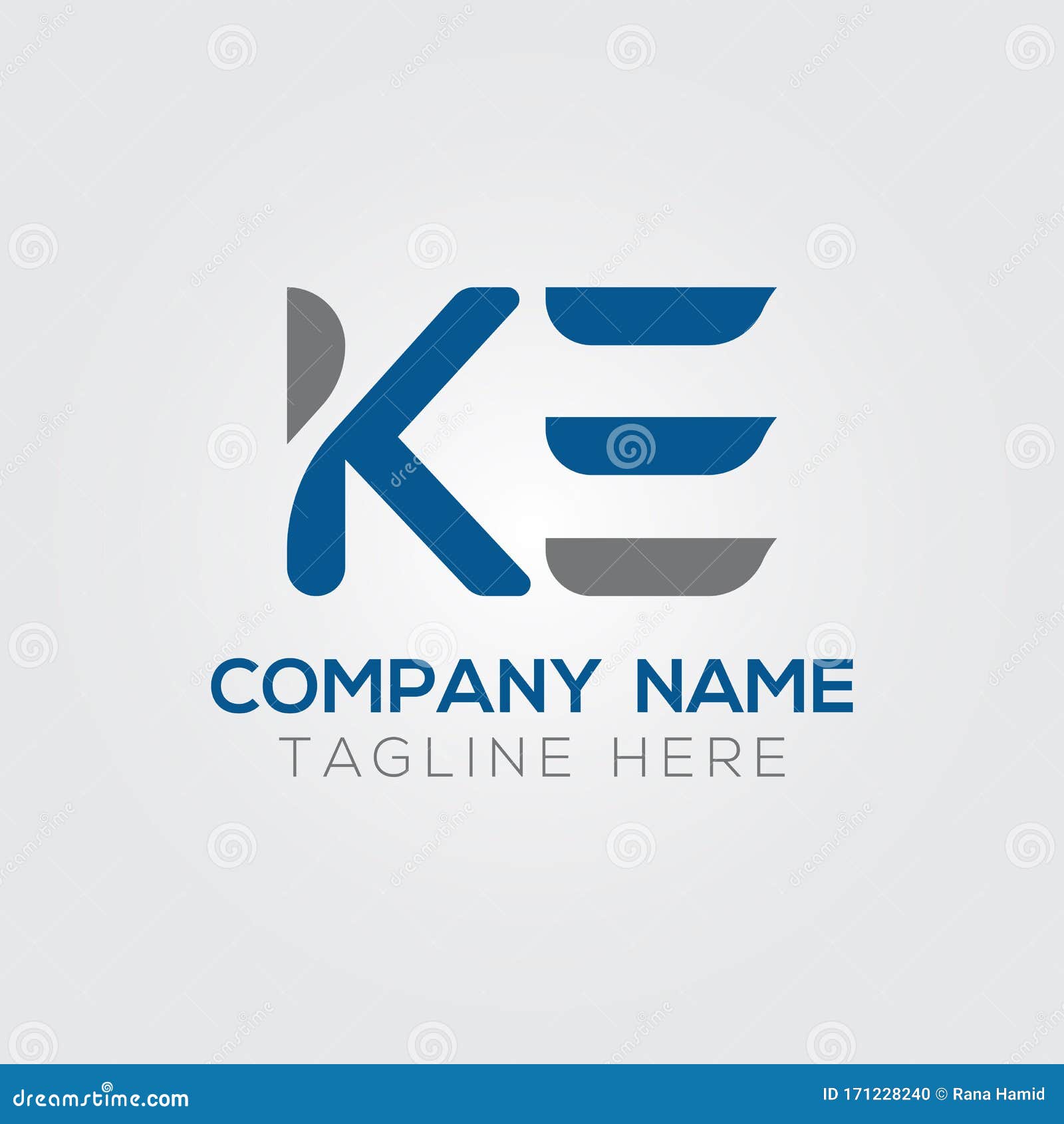 Initial ALphabet KE Logo Design Vector Template. Abstract Letter KE ...