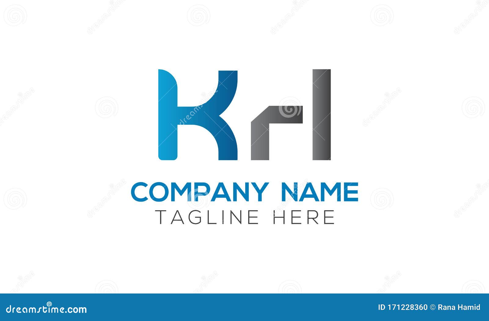 Initial ALphabet KH Logo Design Vector Template. Abstract Letter KH ...