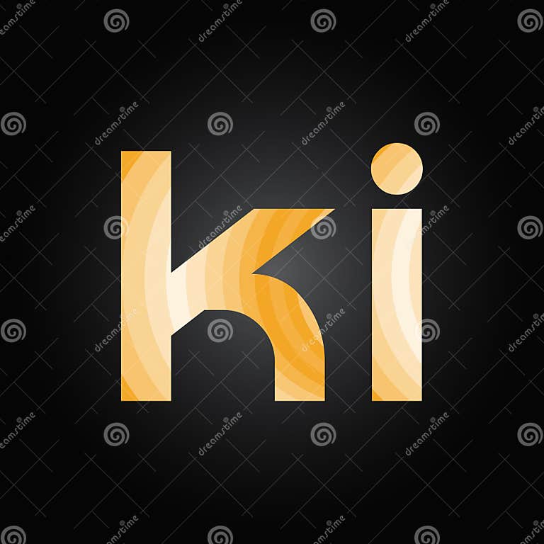 Initial ALphabet KI Logo Design Vector Template. Abstract Letter KI ...