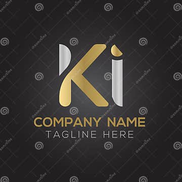 Initial ALphabet KI Logo Design Vector Template. Abstract Letter KI ...