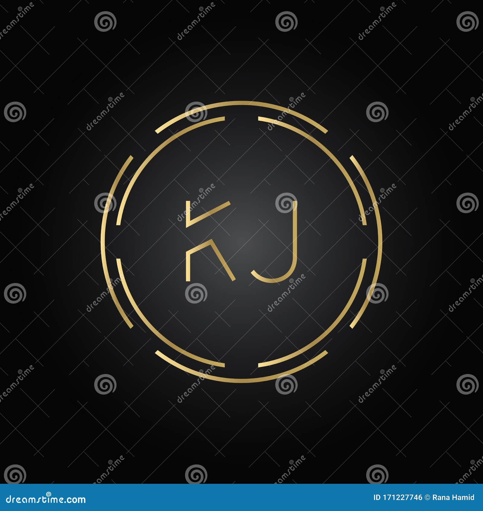 Initial ALphabet KJ Logo Design Vector Template. Abstract Letter KJ ...