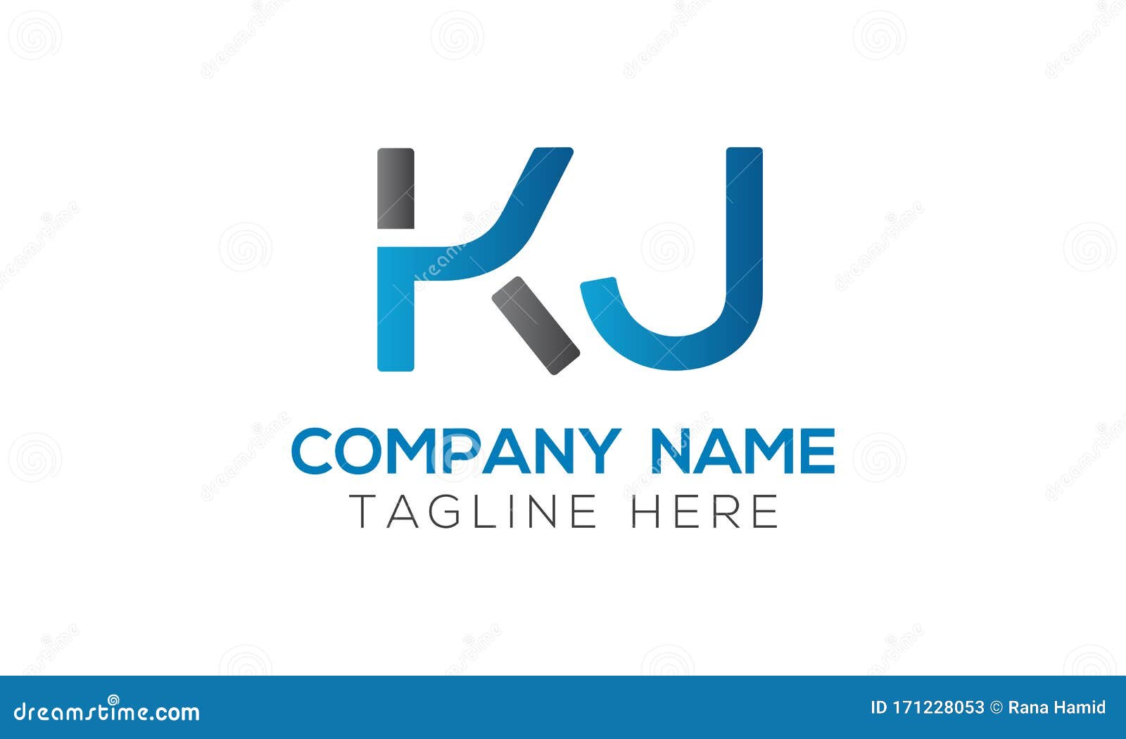 Initial ALphabet KJ Logo Design Vector Template. Abstract Letter KJ ...