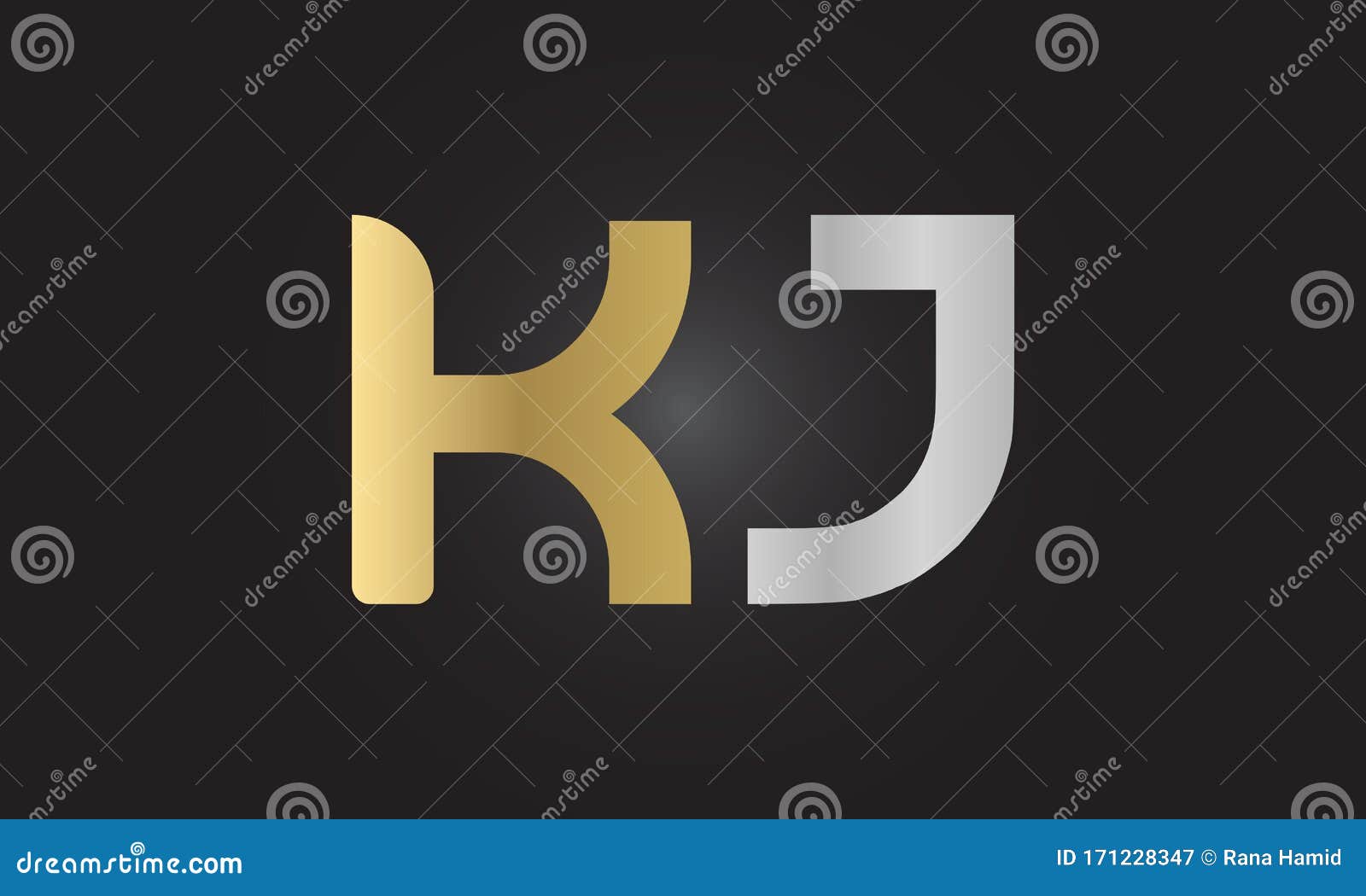 Initial ALphabet KJ Logo Design Vector Template. Abstract Letter KJ ...