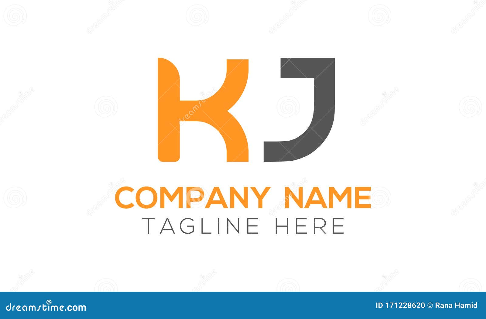 Initial ALphabet KJ Logo Design Vector Template. Abstract Letter KJ ...