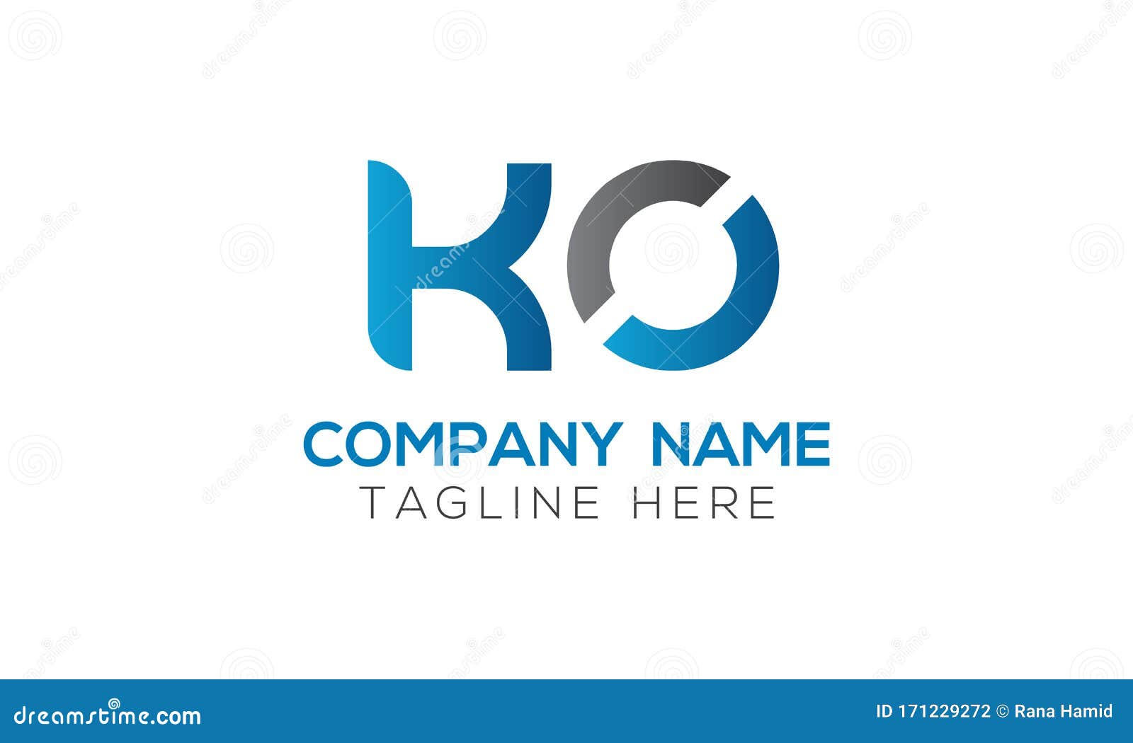 Initial KO Logo Design Vector Template. Abstract Letter KO Linked Logo ...