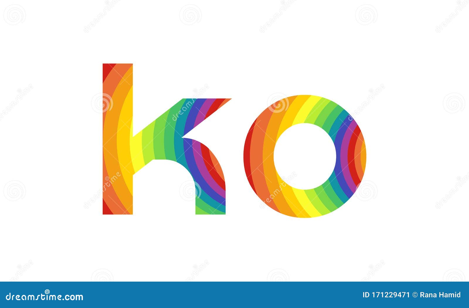 Initial KO Logo Design Vector Template. Abstract Letter KO Linked Logo ...
