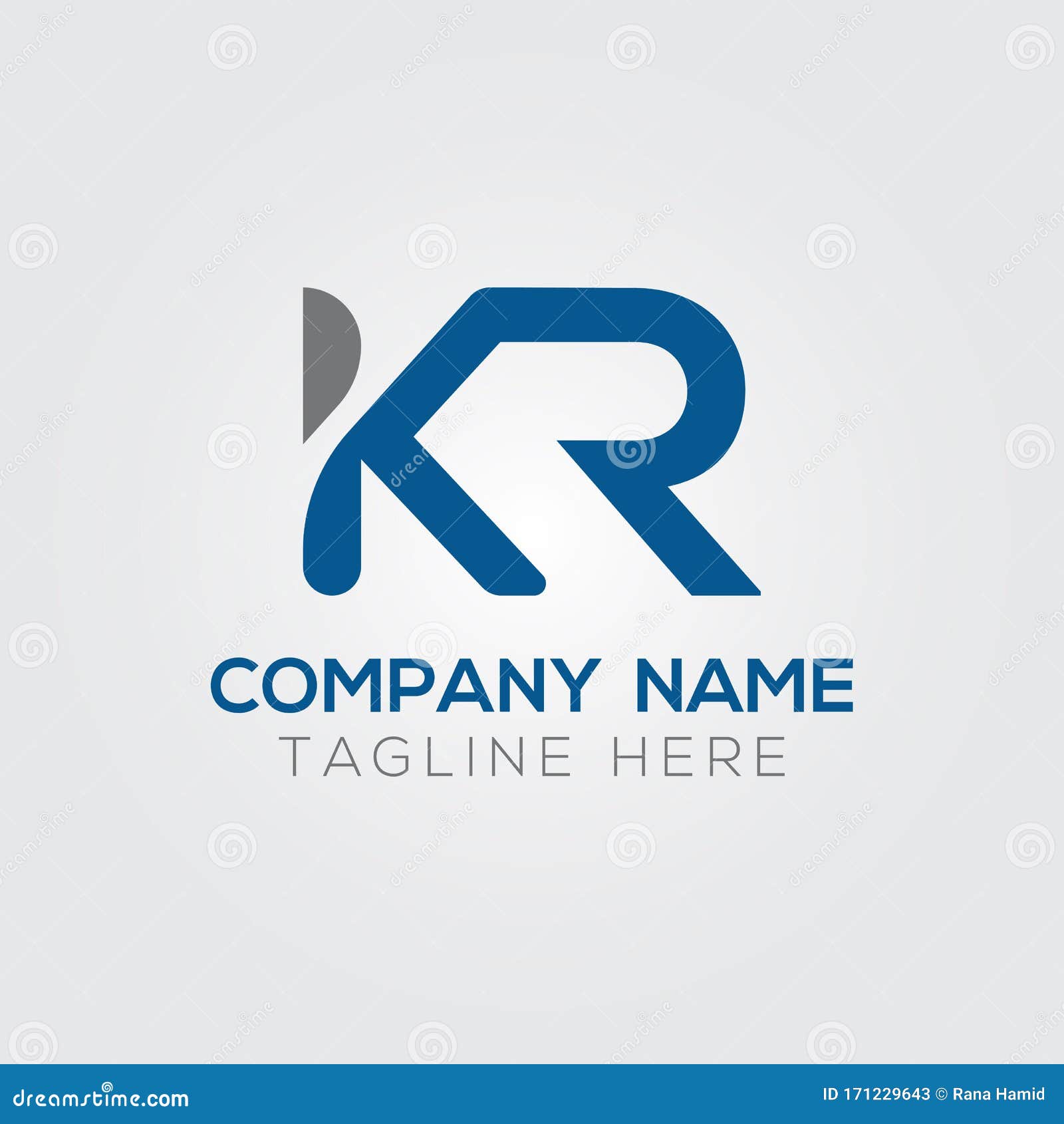 Initial KR Logo Design Vector Template. Abstract Letter KR Linked Logo ...