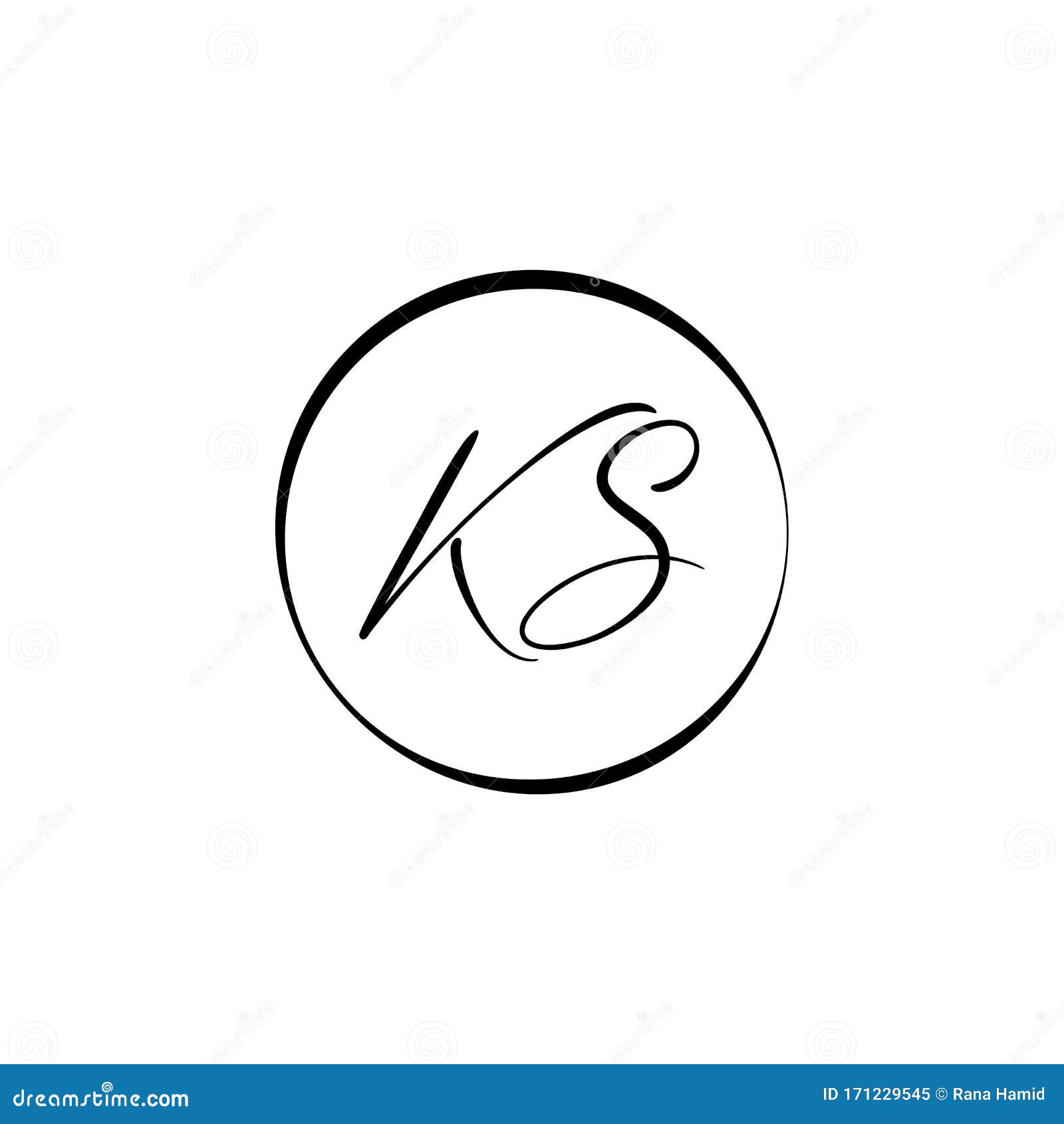 Initial KS Logo Design Vector Template. Abstract Letter KS Linked Logo ...