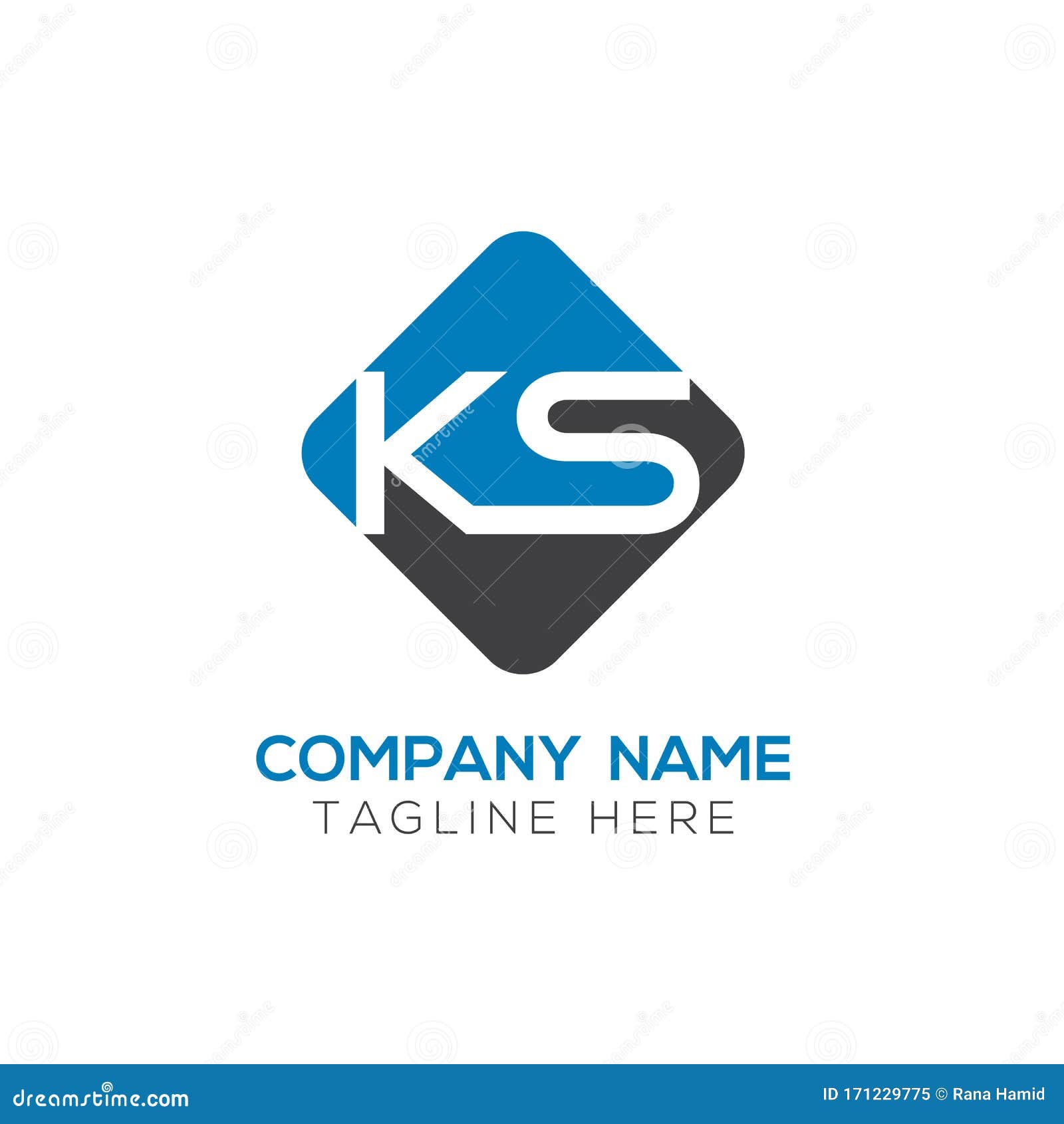 Initial KS Logo Design Vector Template. Abstract Letter KS Linked Logo ...