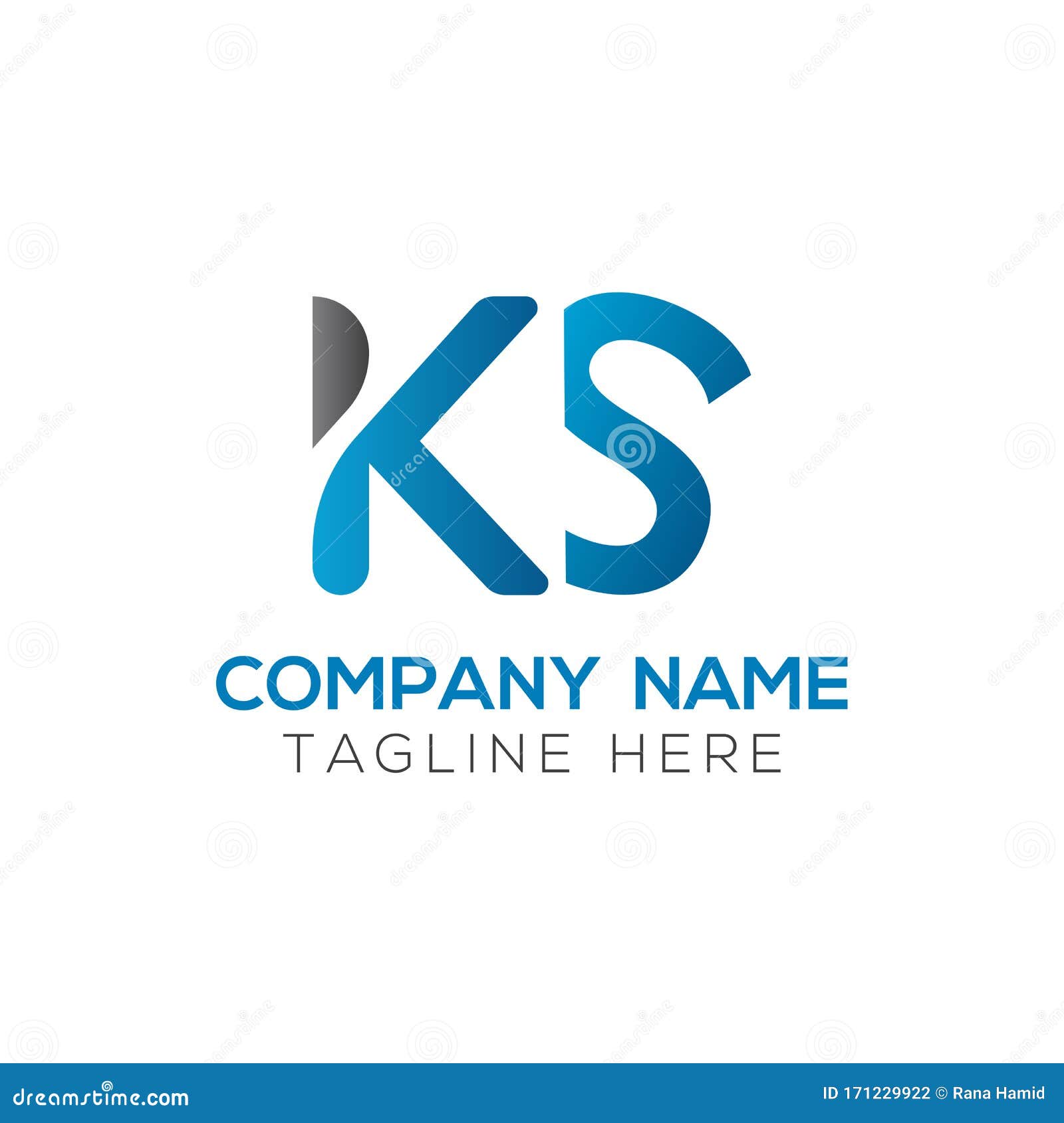 Initial KS Logo Design Vector Template. Abstract Letter KS Linked Logo ...