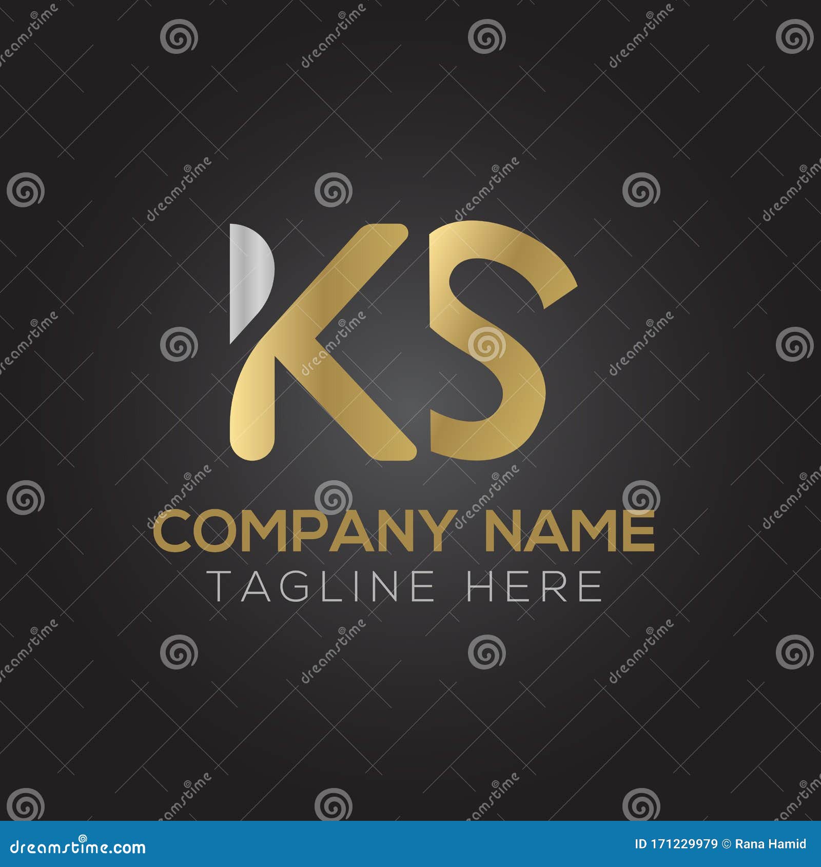 Initial KS Logo Design Vector Template. Abstract Letter KS Linked Logo ...