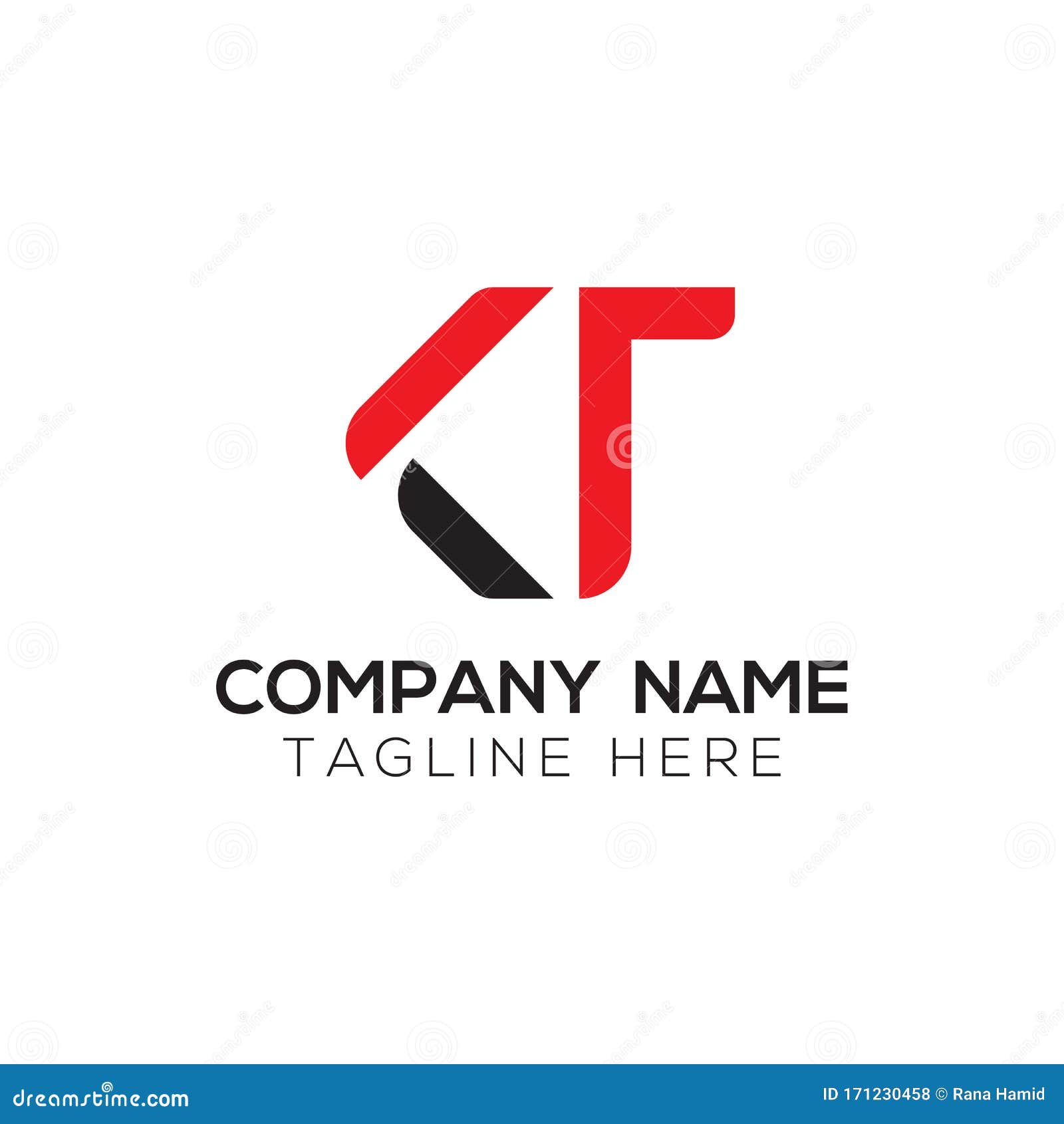 Initial KT Logo Design Vector Template. Abstract Letter KT Linked Logo ...