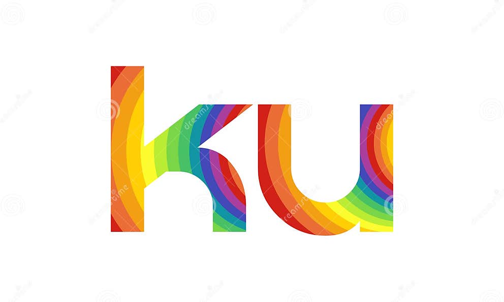 Initial KU Logo Design Vector Template. Abstract Letter KU Linked Logo ...