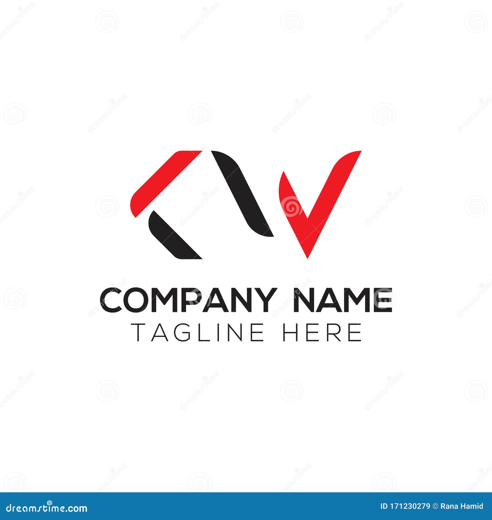 Initial KW Logo Design Vector Template. Abstract Letter KW Linked Logo ...