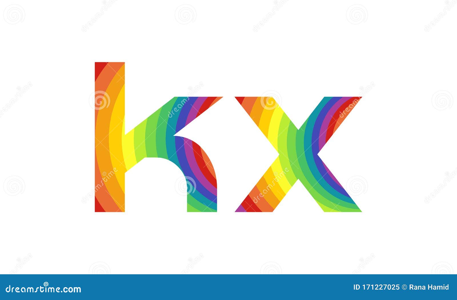 Initial ALphabet KX Logo Design Vector Template. Abstract Letter KX ...
