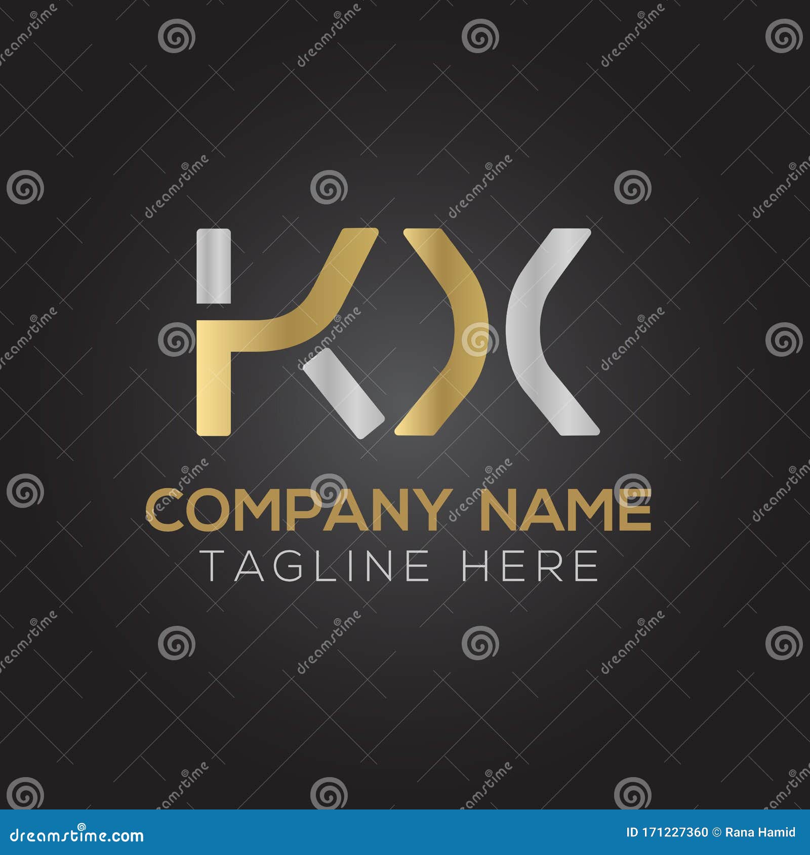 Initial ALphabet KX Logo Design Vector Template. Abstract Letter KX ...