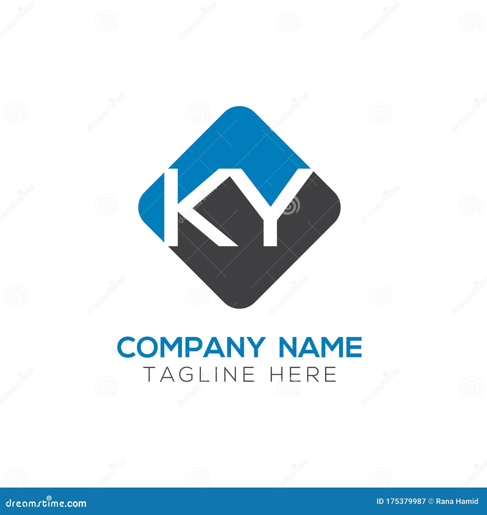 Initial ALphabet KY Logo Design Vector Template. Abstract Letter KY ...