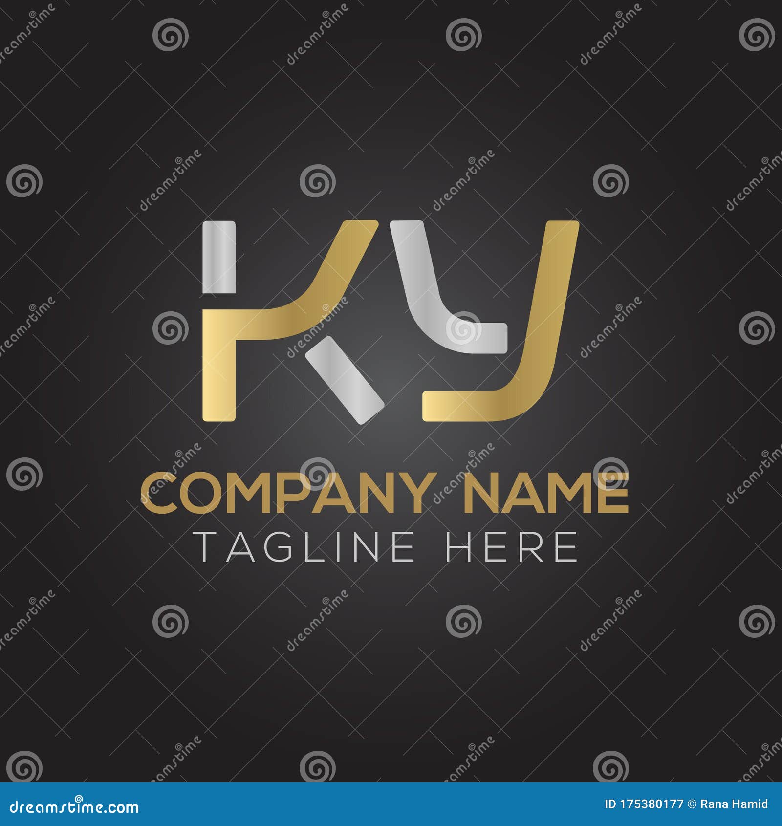Initial ALphabet KY Logo Design Vector Template. Abstract Letter KY ...