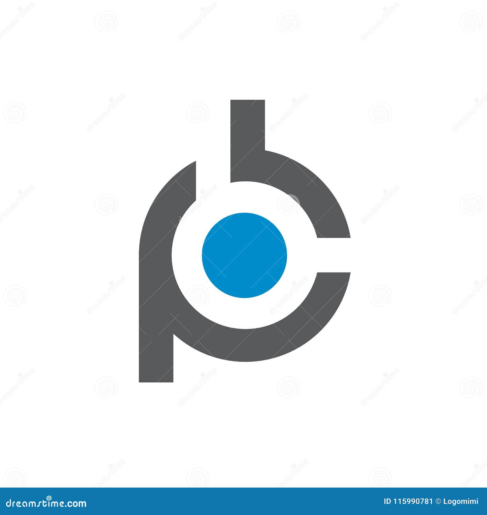 Initial Alphabet PB or BP, Vector Logo Design Stock Vector ...