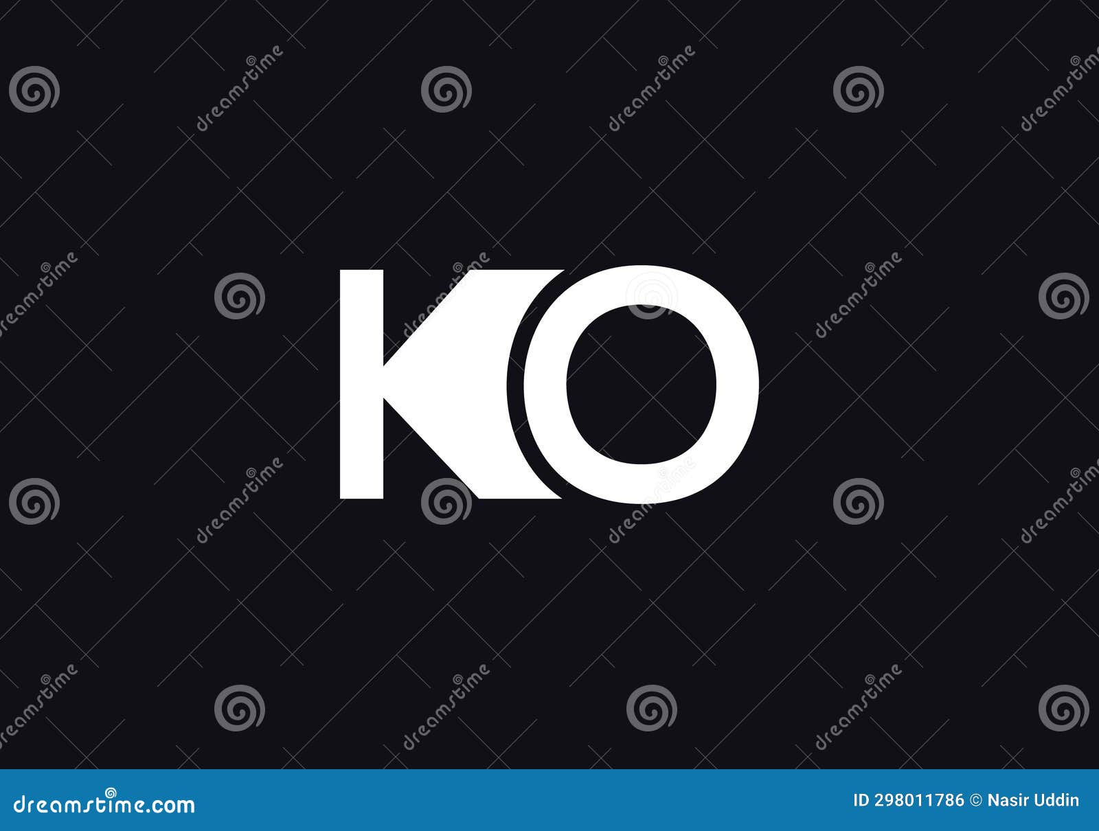 Initial Alphabets KO Logo Design Vector Template. Abstract Letter KO ...