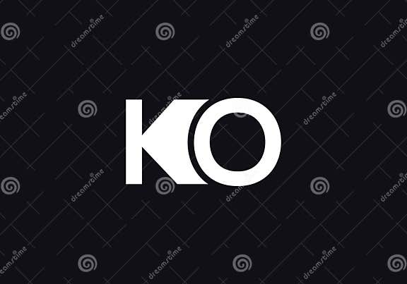 Initial Alphabets KO Logo Design Vector Template. Abstract Letter KO ...
