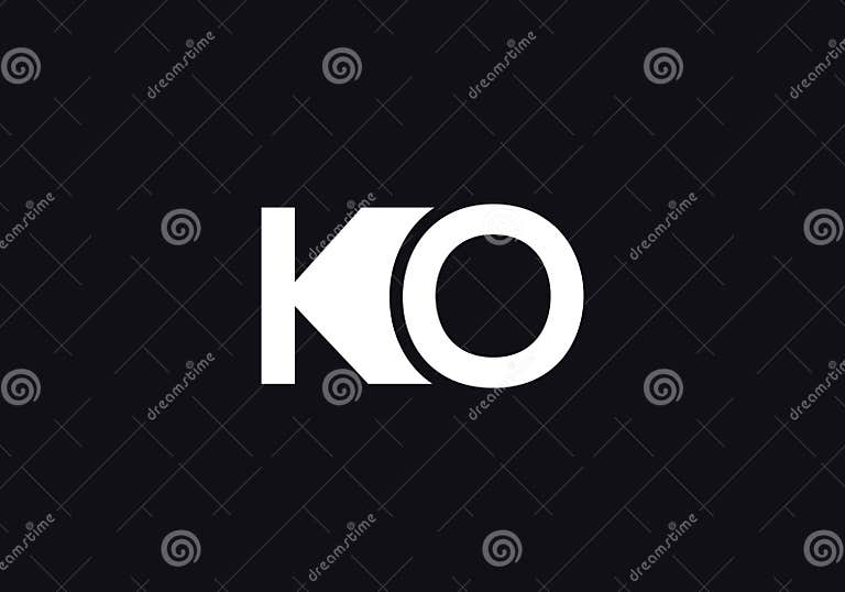 Initial Alphabets KO Logo Design Vector Template. Abstract Letter KO ...