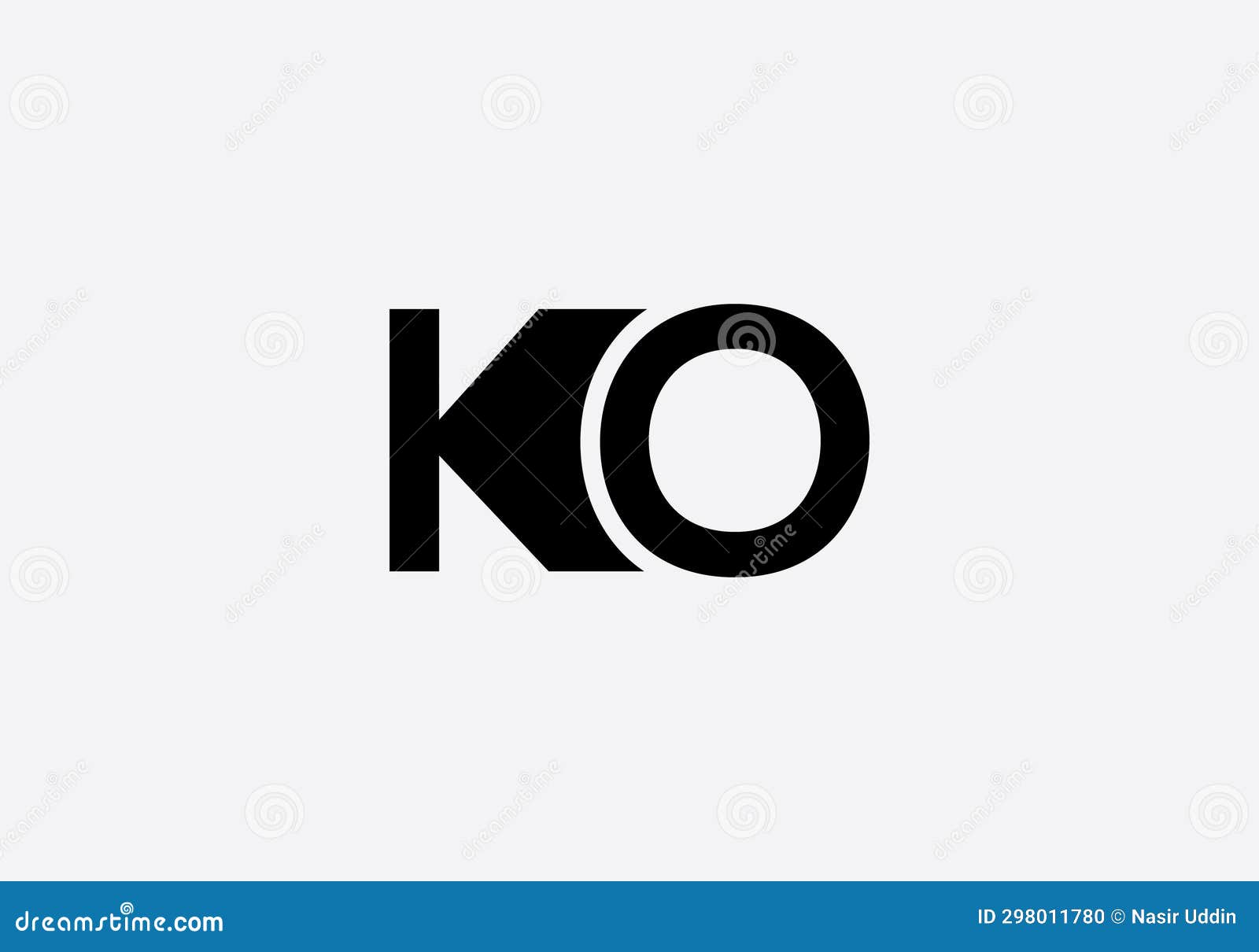 Initial Alphabets KO Logo Design Vector Template. Abstract Letter KO ...