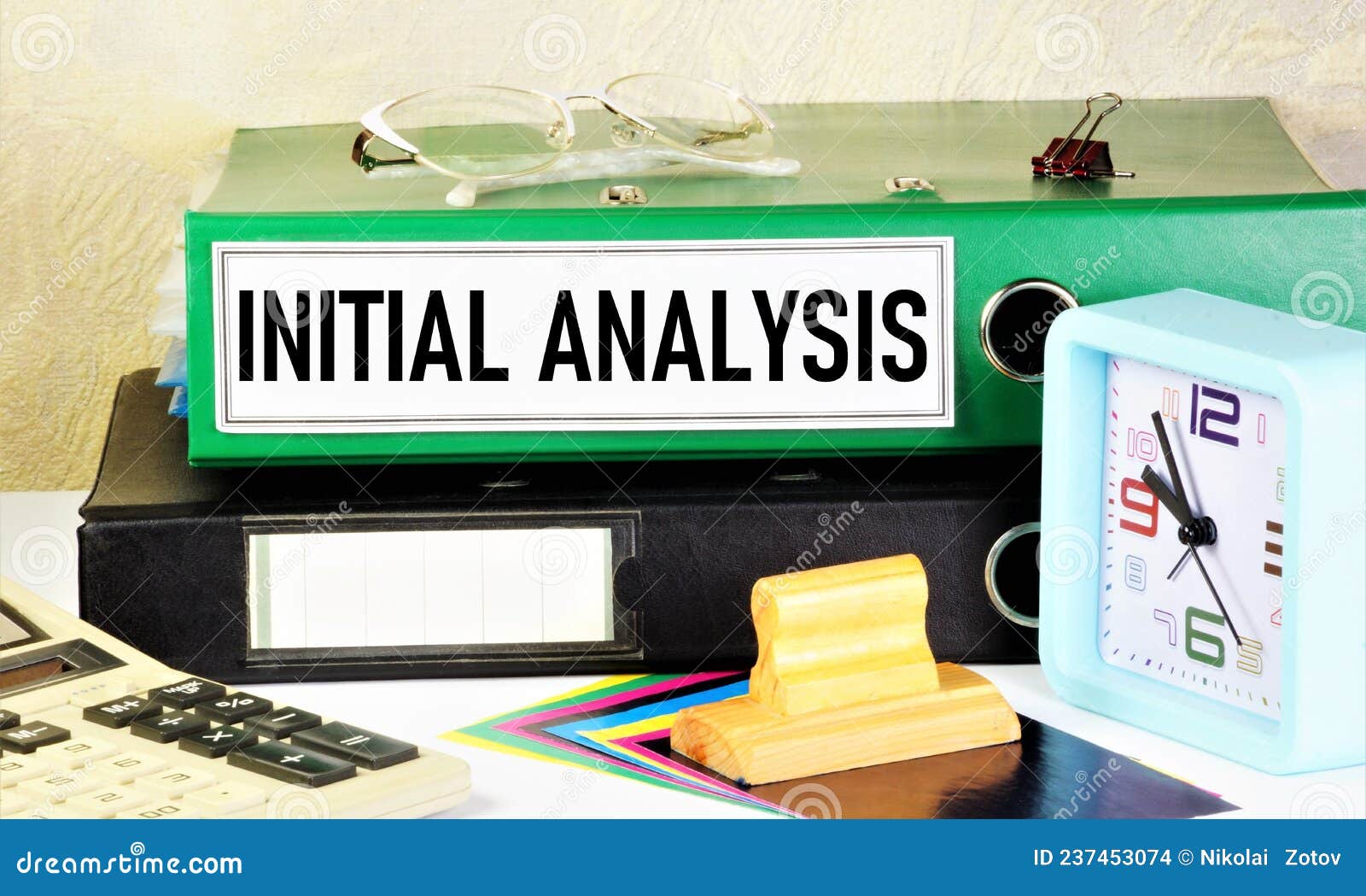 Initial Analysis. the Inscription in the Folder Stock Photo - Image of ...
