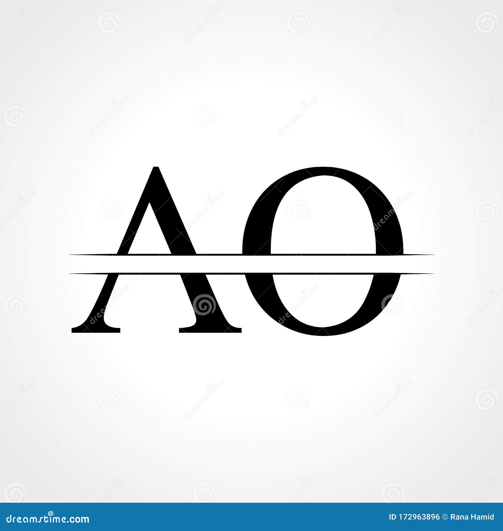 Initial AO Letter Logo with Creative Modern Business Typography Vector ...