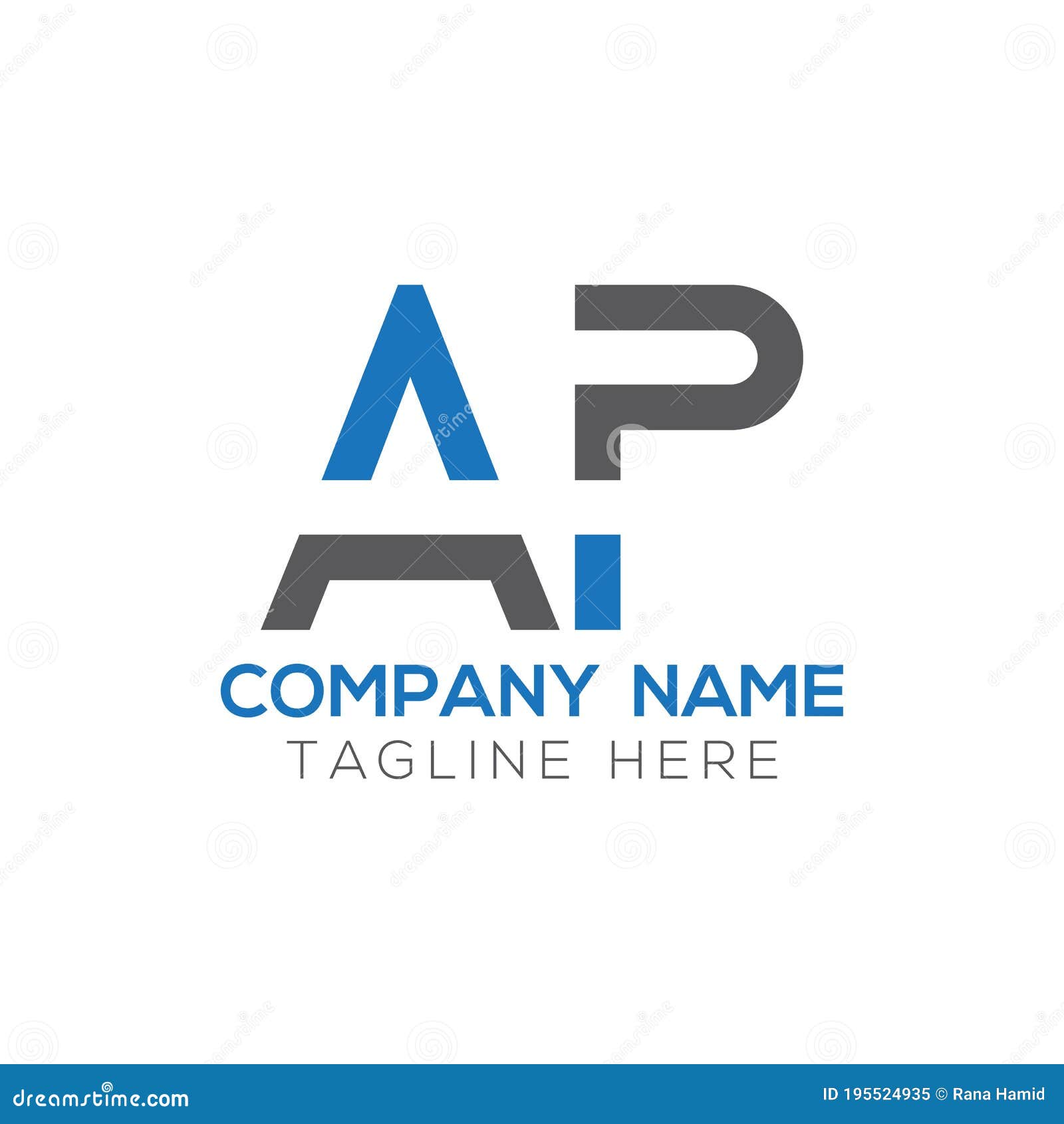 Initial AP Letter Logo Design Modern Business Typography Vector ...