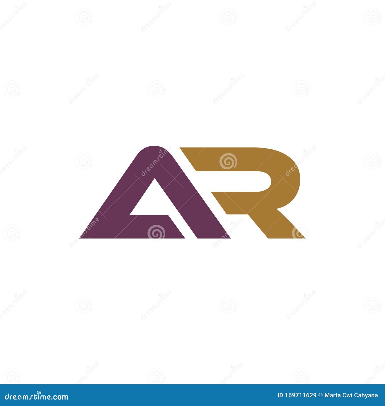 Initial AR Logo Bold Vector Template Stock Vector - Illustration of ...