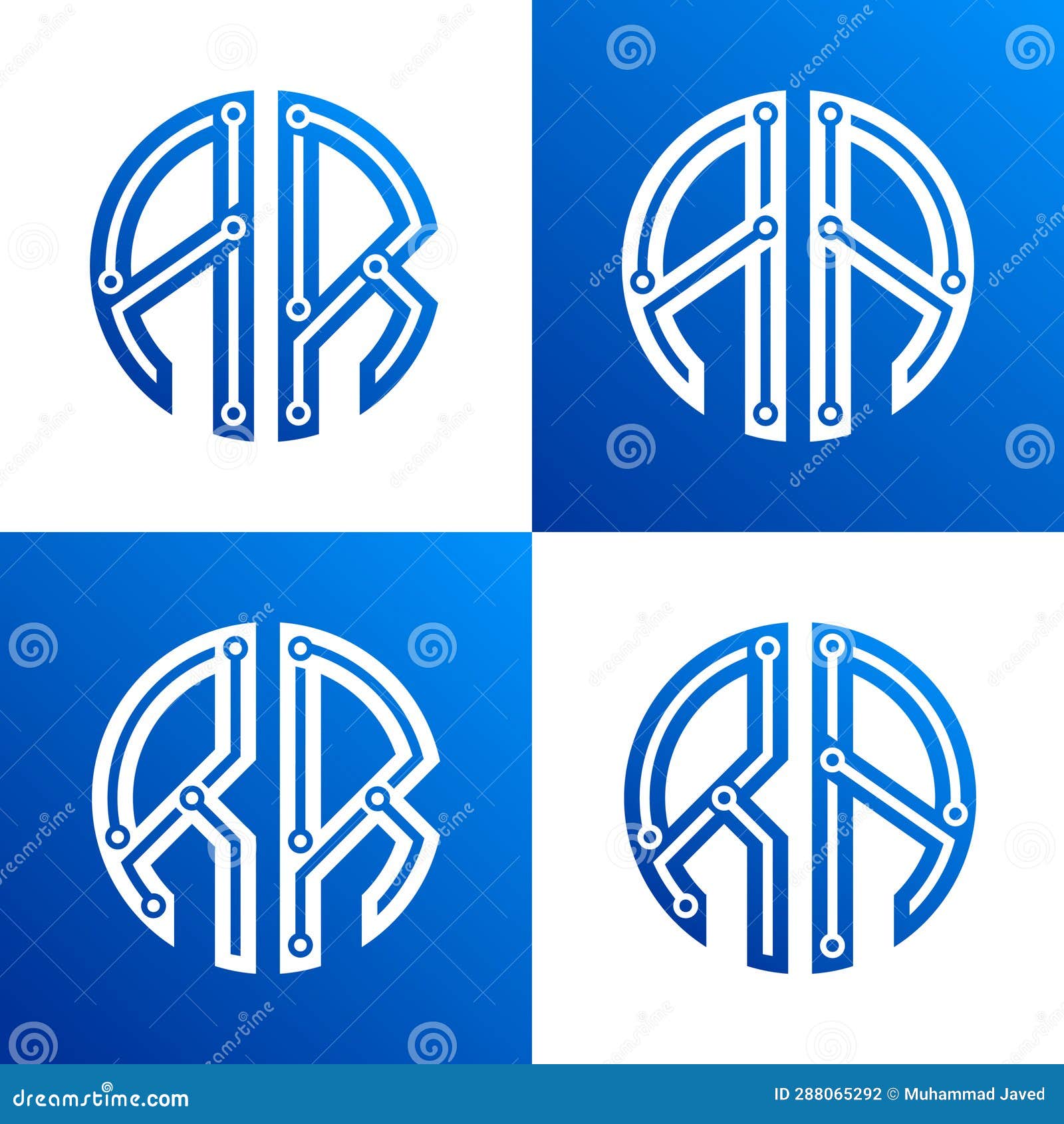 Initial AR RA Letter Logo stock vector. Illustration of composition ...