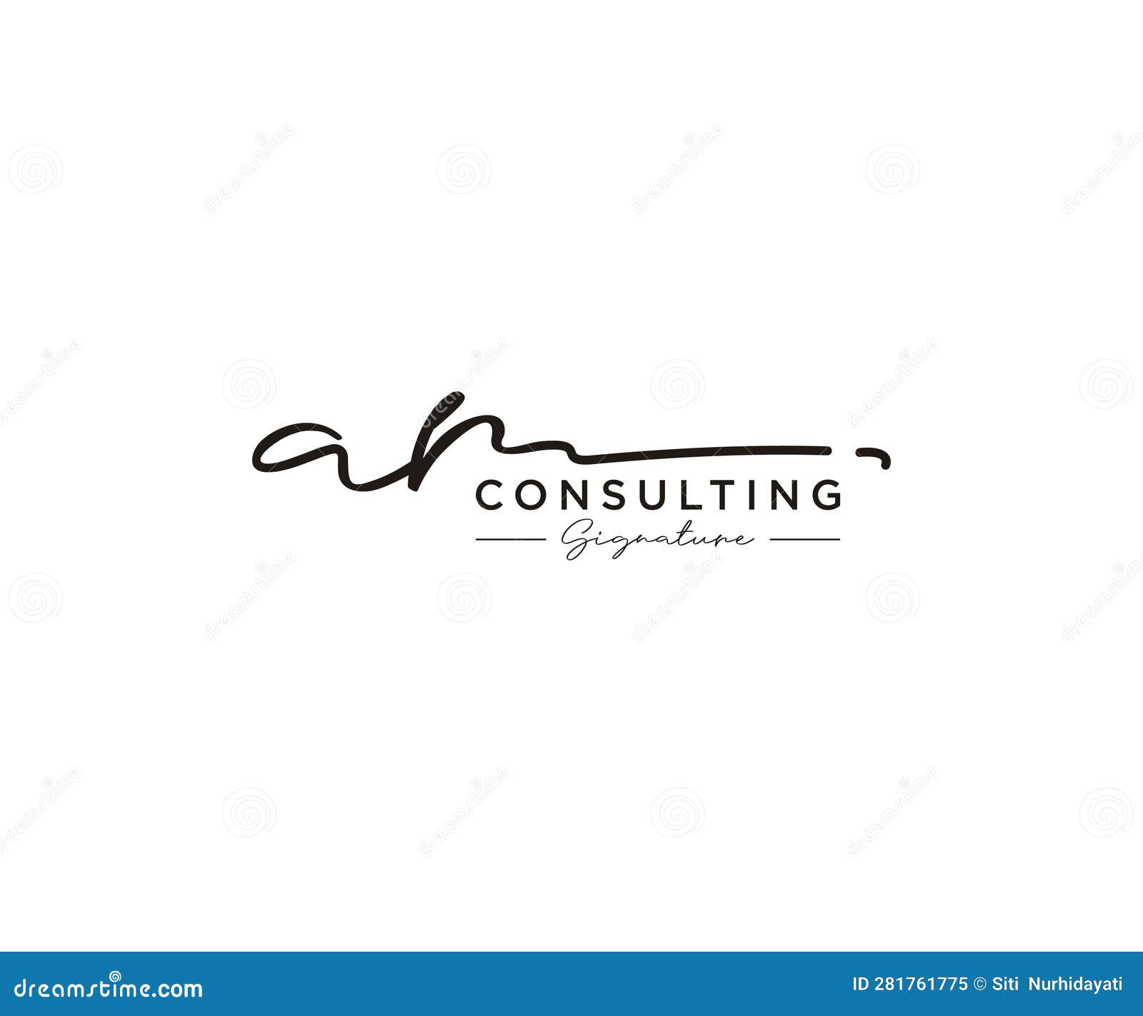 Initial AR Signature Logo Collection Template Vector. Hand Drawn ...