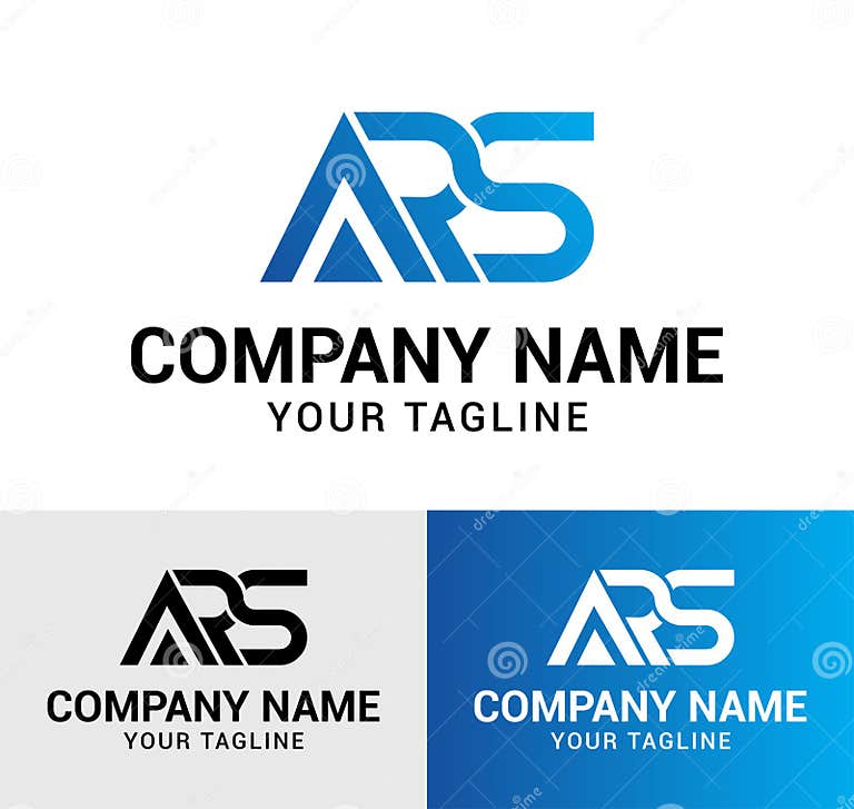 Abstract Modern Initial ARS Letter Typography Modern Geometric Vector ...