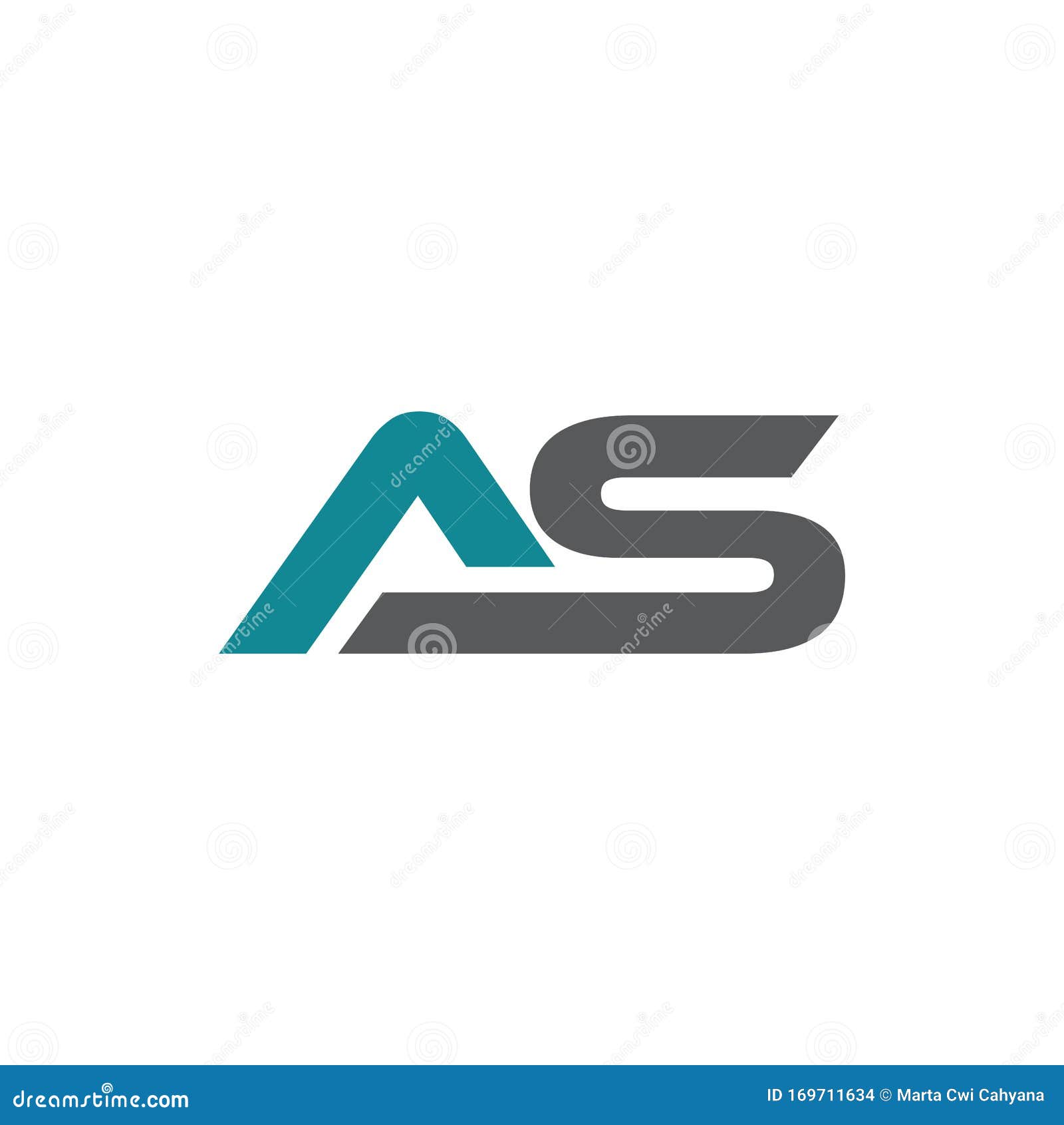 Initial AS Logo Bold Vector Template Stock Vector - Illustration of ...