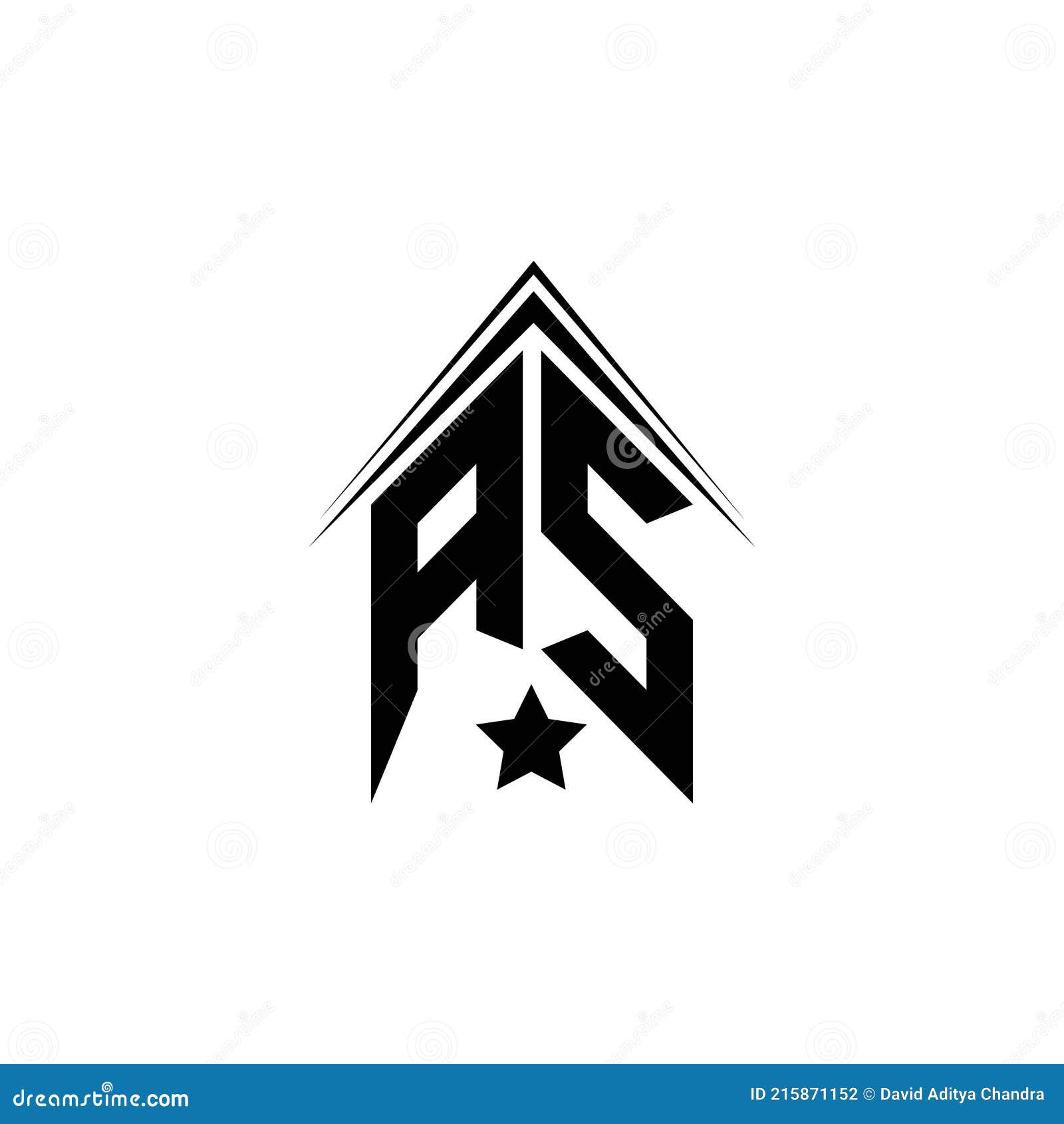 Initial AS Logo Design with Shape Style, Logo Business Branding Stock ...