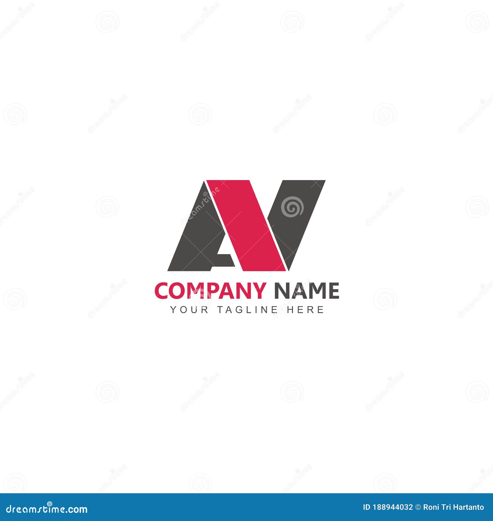 Initial AV Logo Design Inspiration Stock Illustration - Illustration of ...