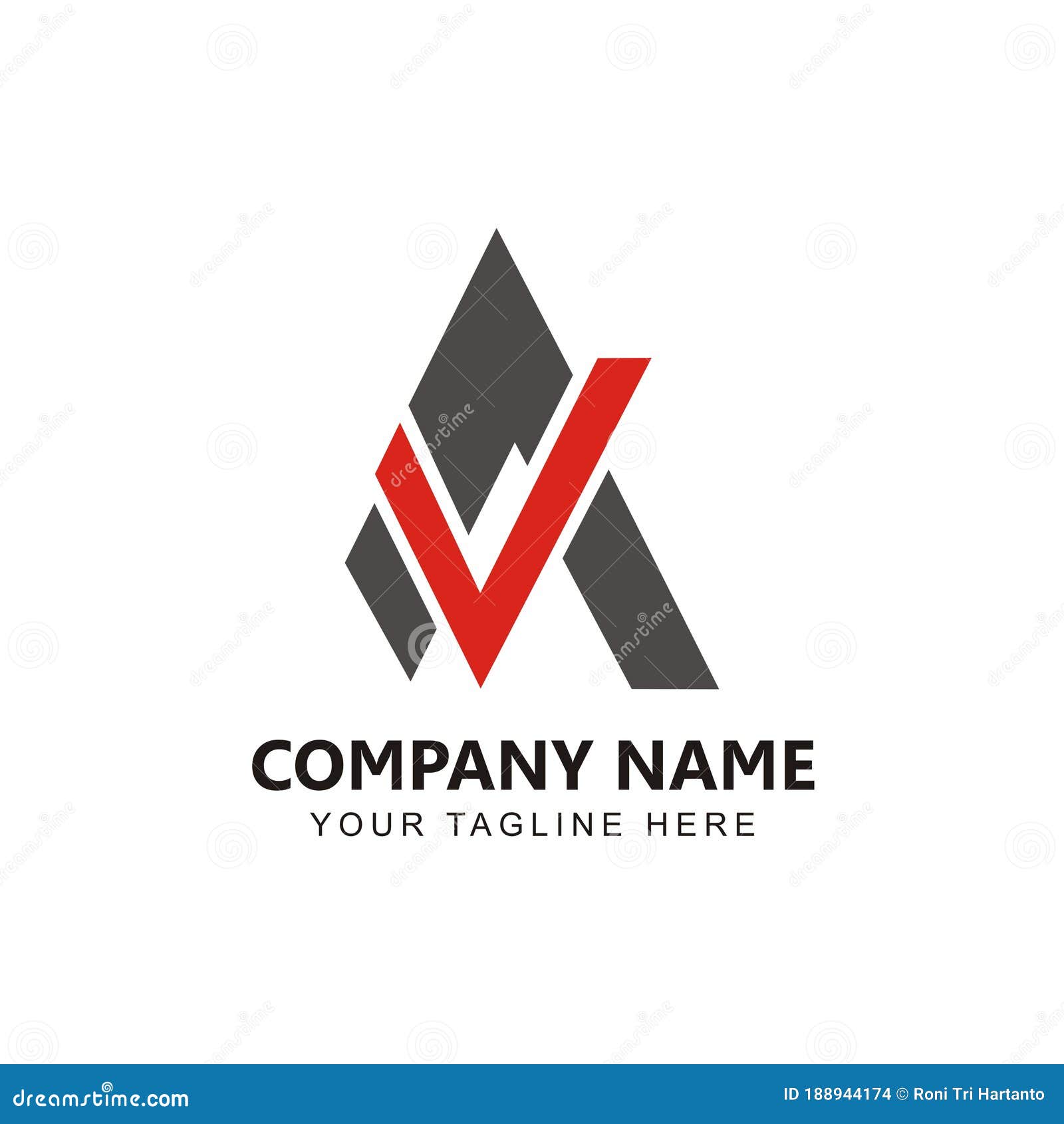 Initial AV Logo Design Inspiration Stock Illustration - Illustration of ...