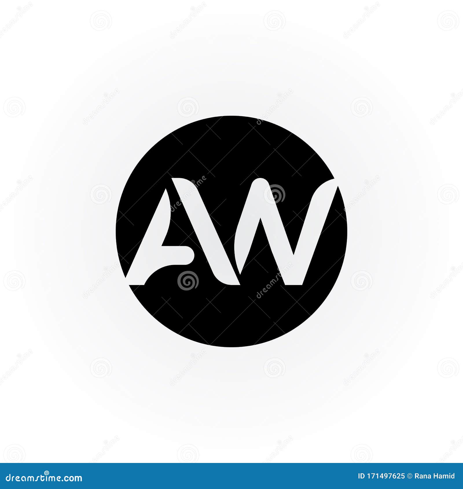 Initial AW Letter Logo with Creative Modern Business Typography Vector ...