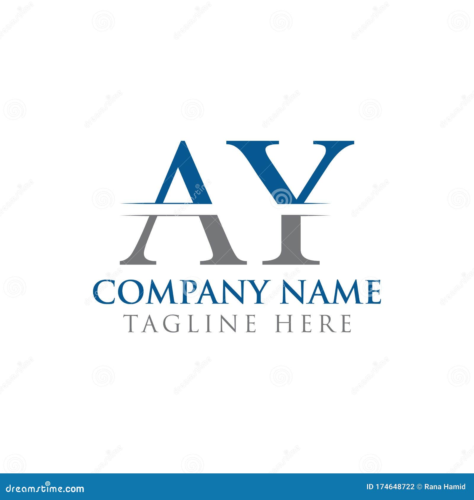 Initial AY Letter Logo with Creative Modern Business Typography Vector ...