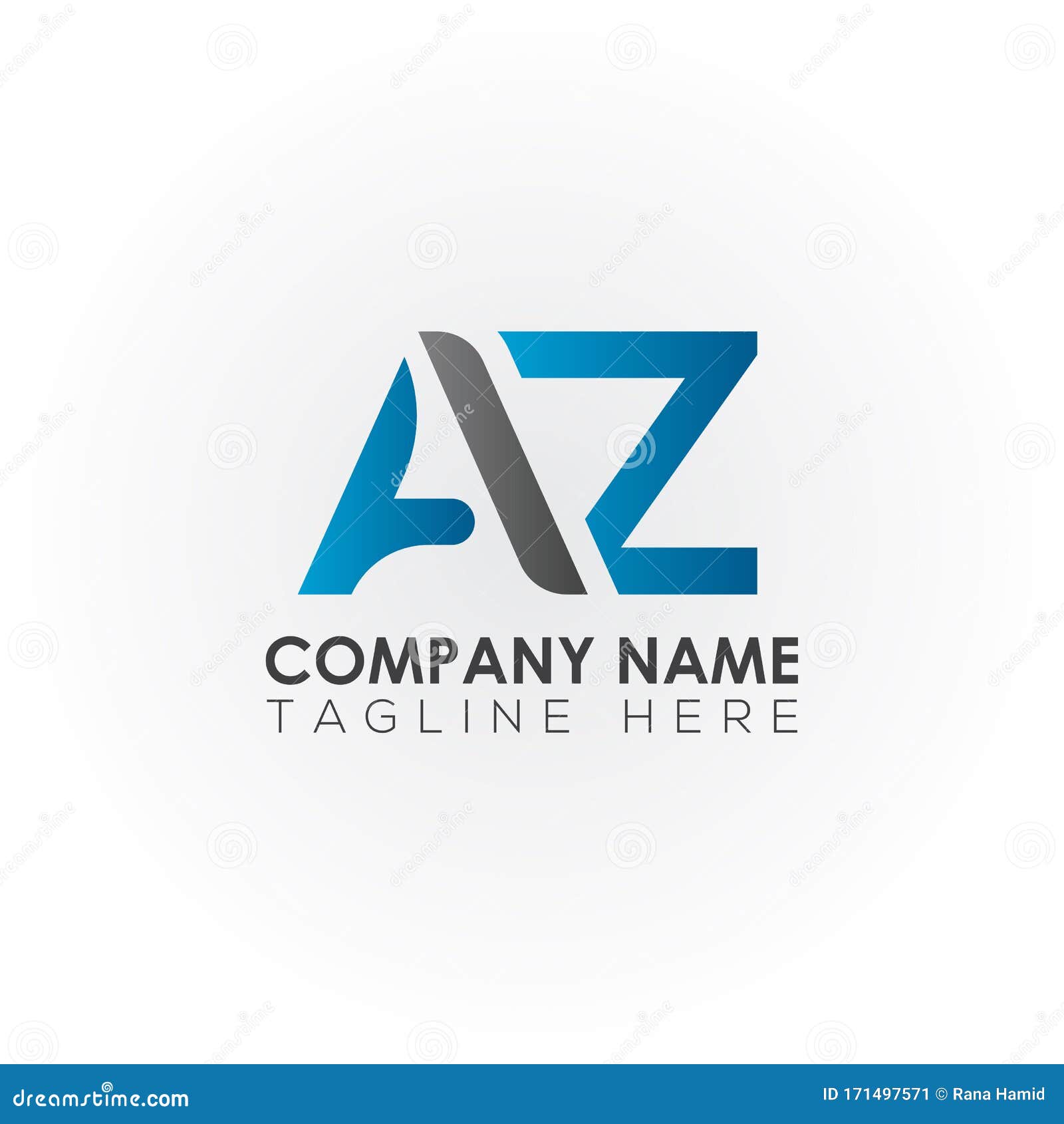 Initial AZ Letter Logo with Creative Modern Business Typography Vector ...