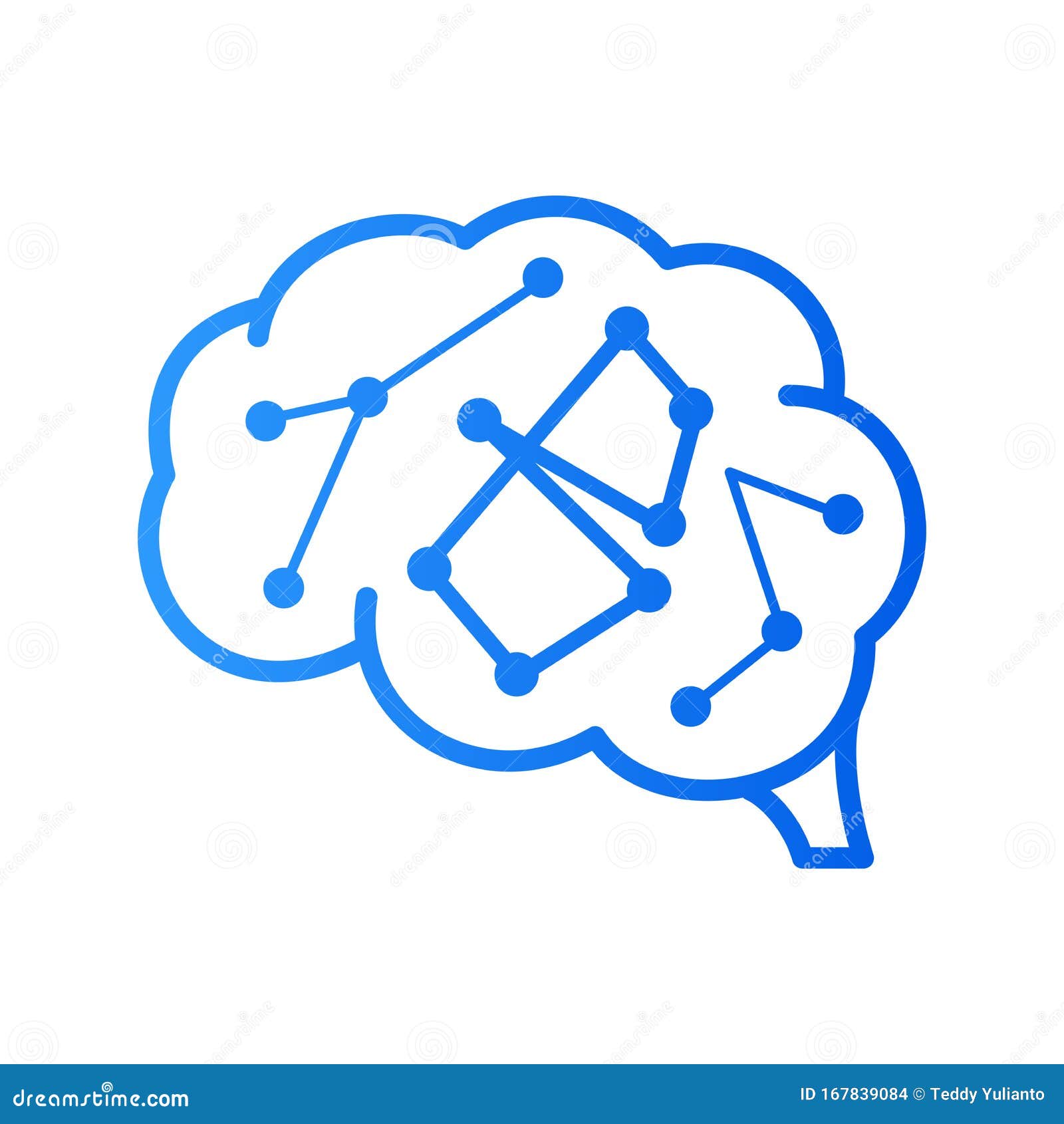Initial B brain logo stock vector. Illustration of connection - 167839084