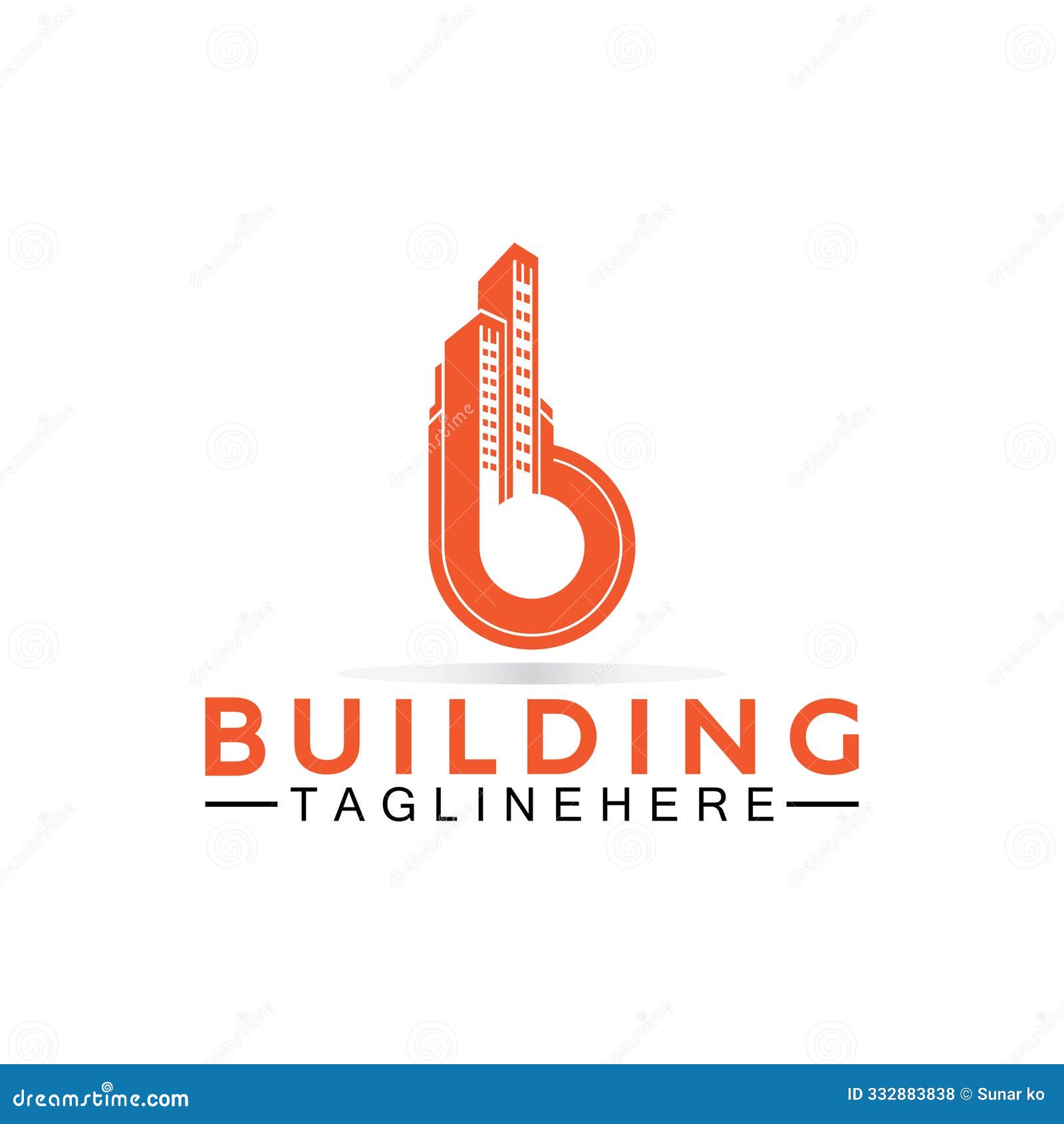 Initial B with Building Vector Logo Design. Letter B Logo Formed ...