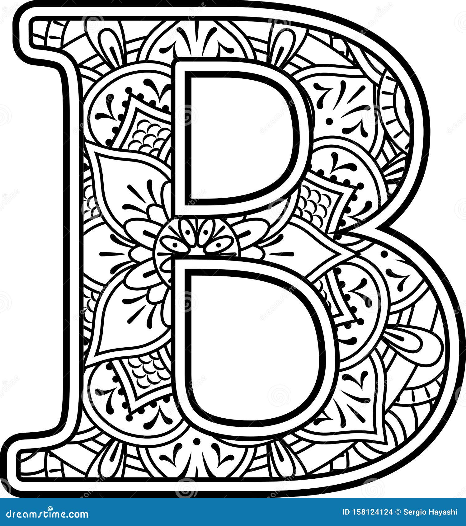 Mandala Doodle Hand Drawn Vector Illustration For Coloring ...