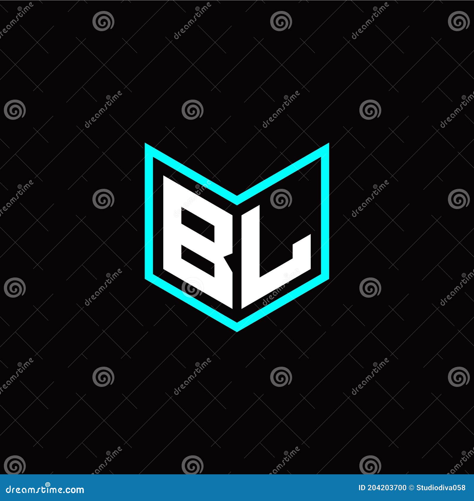 Initial B L Letter with Book Style Logo Template Vector Stock Vector ...